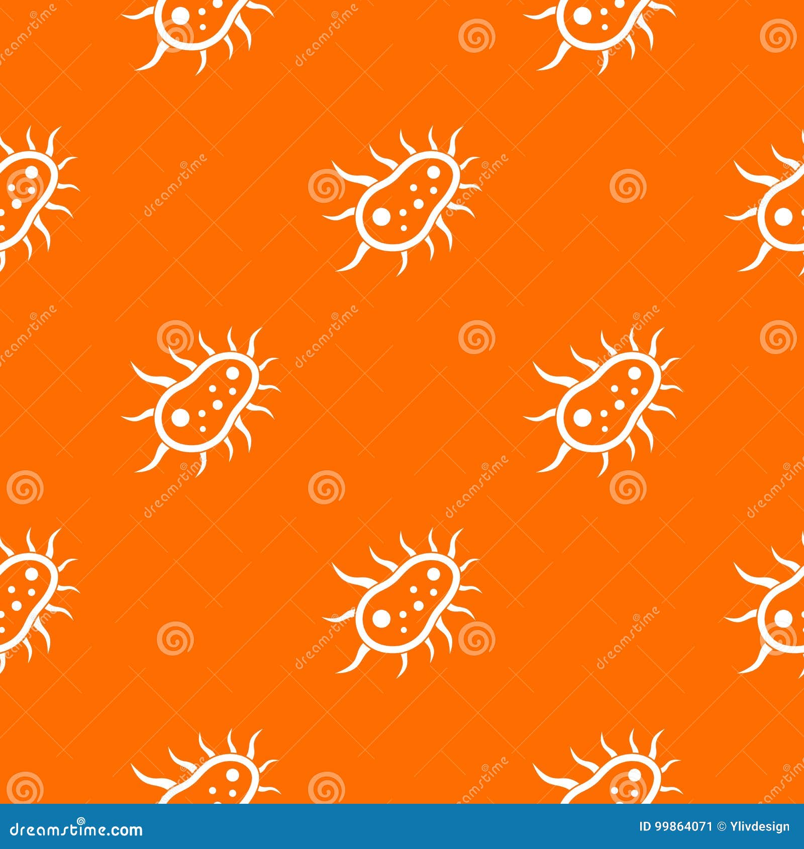 Bacteria Centipede Pattern Seamless Stock Vector - Illustration of cell ...