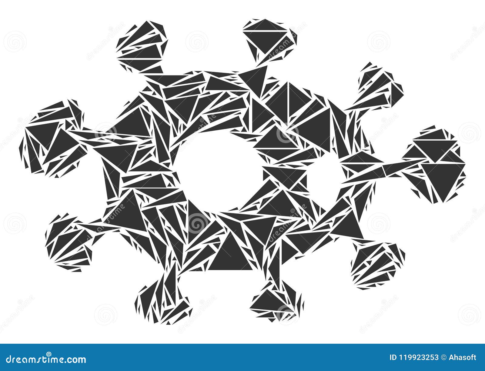 Bacteria Mosaic of Triangles Stock Vector - Illustration of composed ...