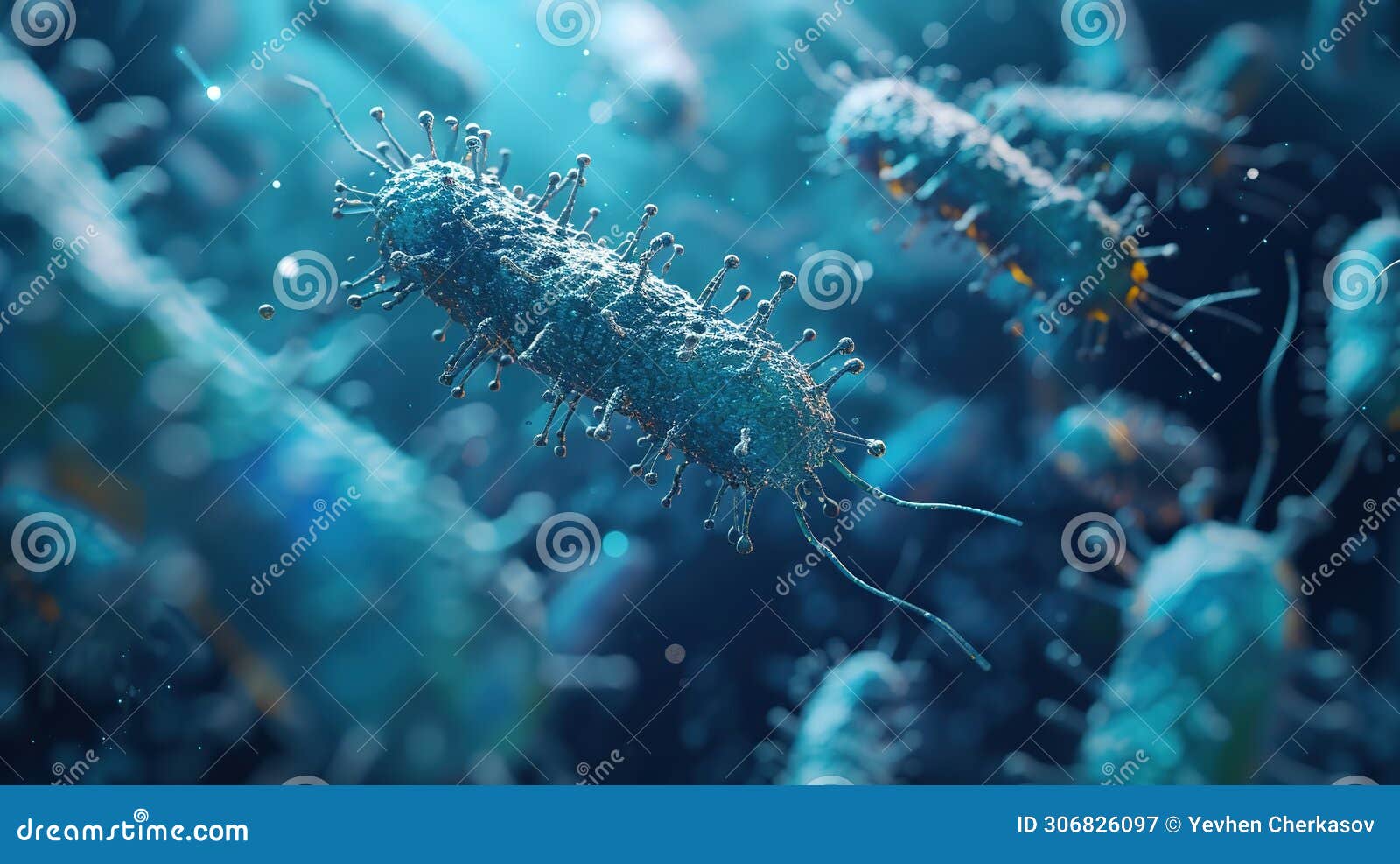 Bacteria Colonies Under a Microscope. Generative AI Stock Image - Image ...