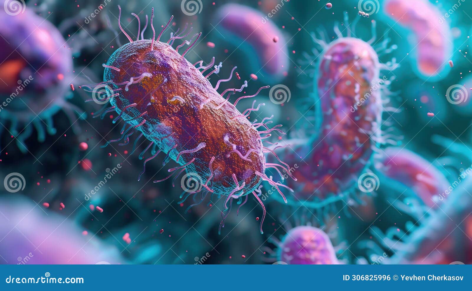Bacteria Colonies Under a Microscope. Generative AI Stock Photo - Image ...