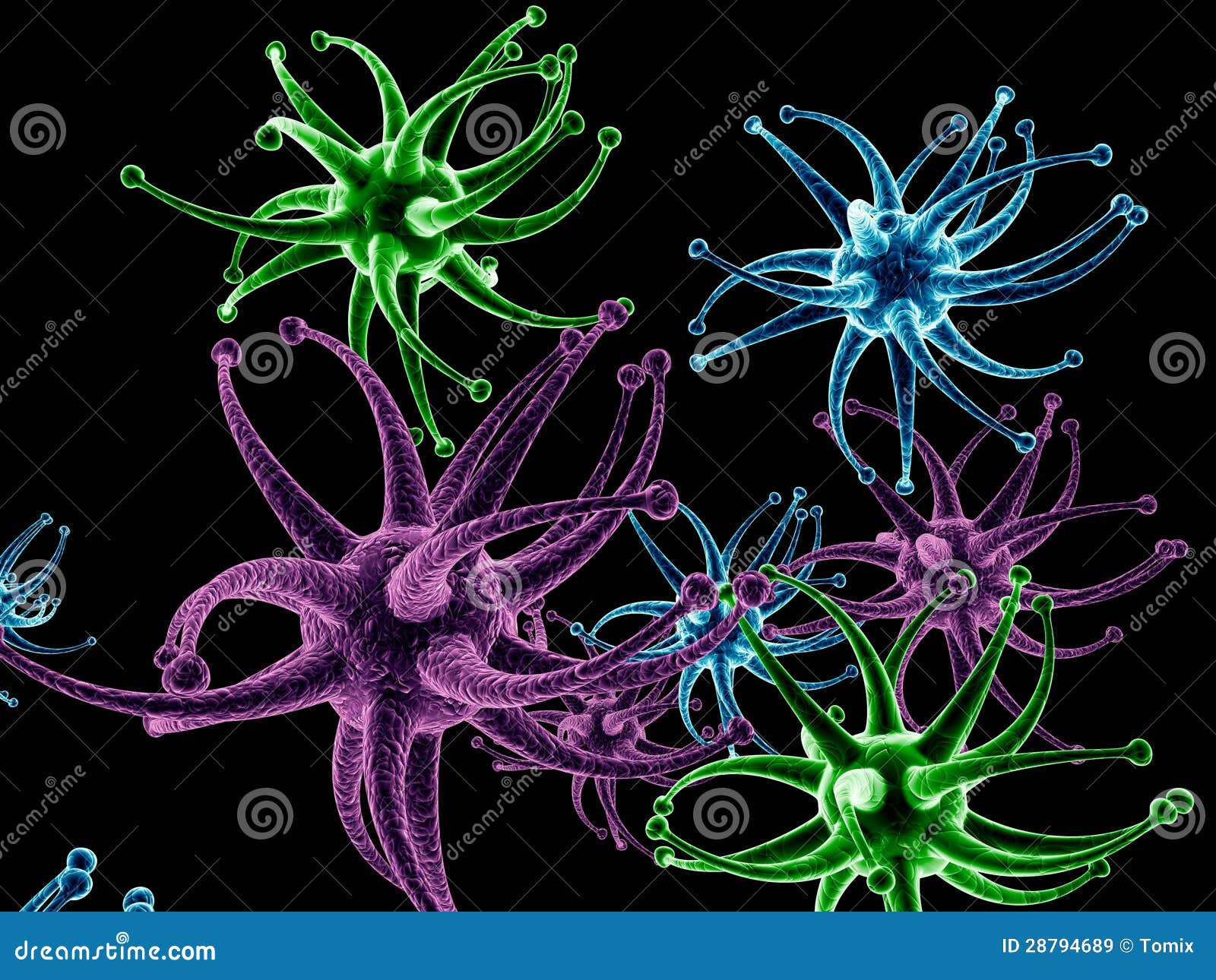 Bacteria colors stock illustration. Illustration of sick - 28794689