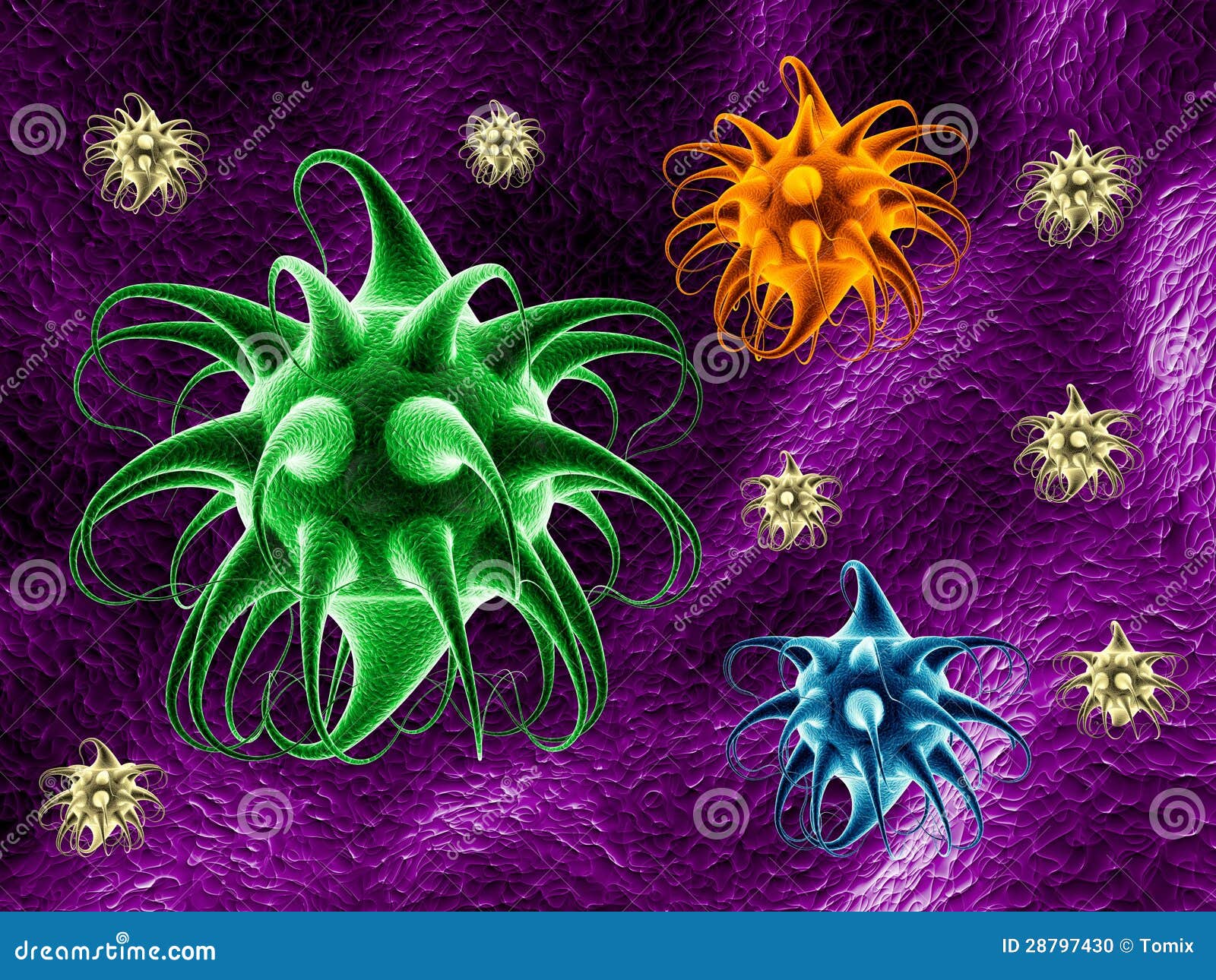 Bacteria colors stock illustration. Illustration of experiment - 28797430