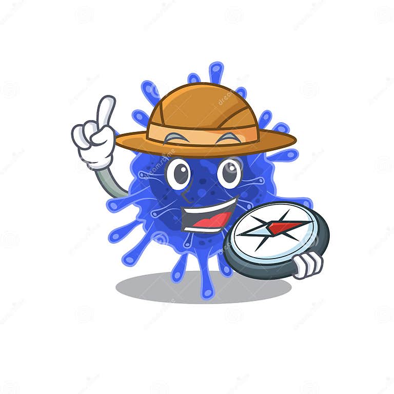 Bacteria Coronavirus an Experienced Explorer with a Compass Stock ...