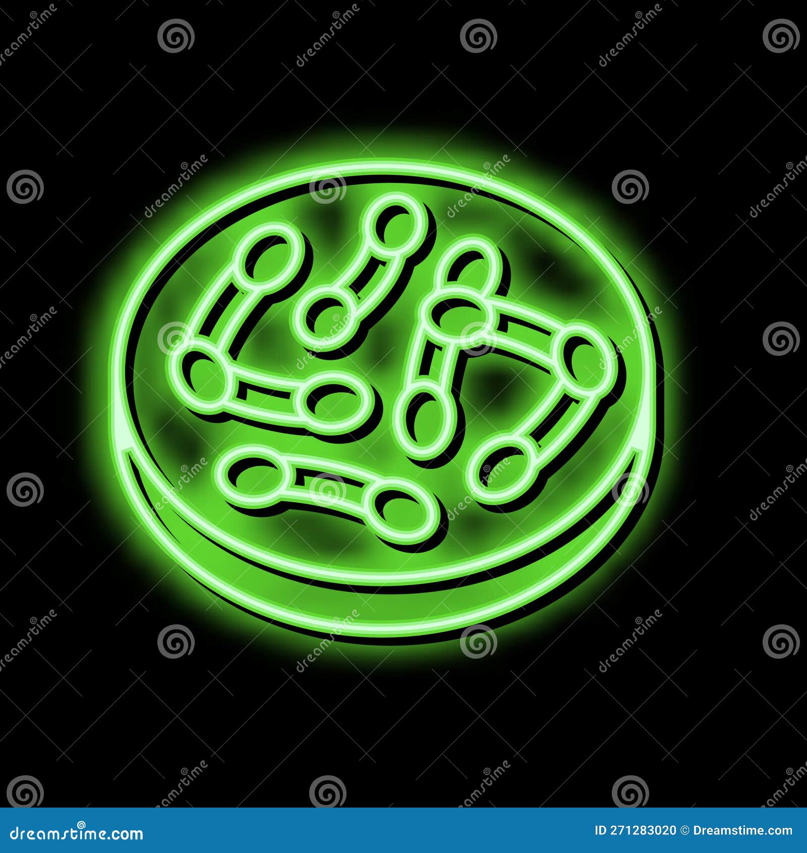 Bacteria Corynebacterium Diphtheriae Neon Glow Icon Illustration Stock ...