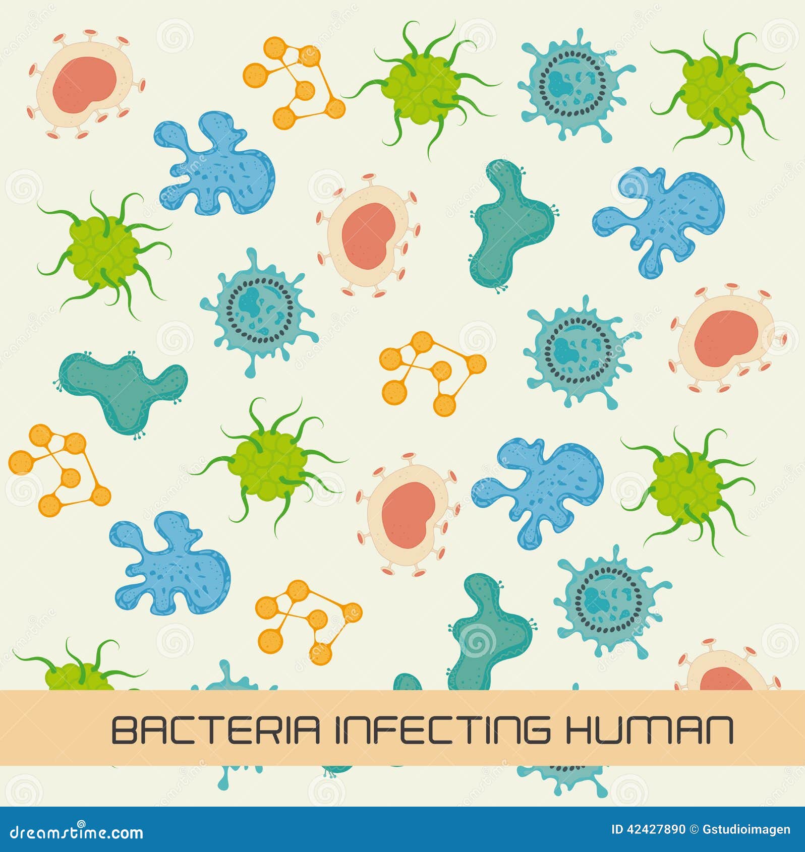 Bacteria design stock vector. Illustration of disease - 42427890