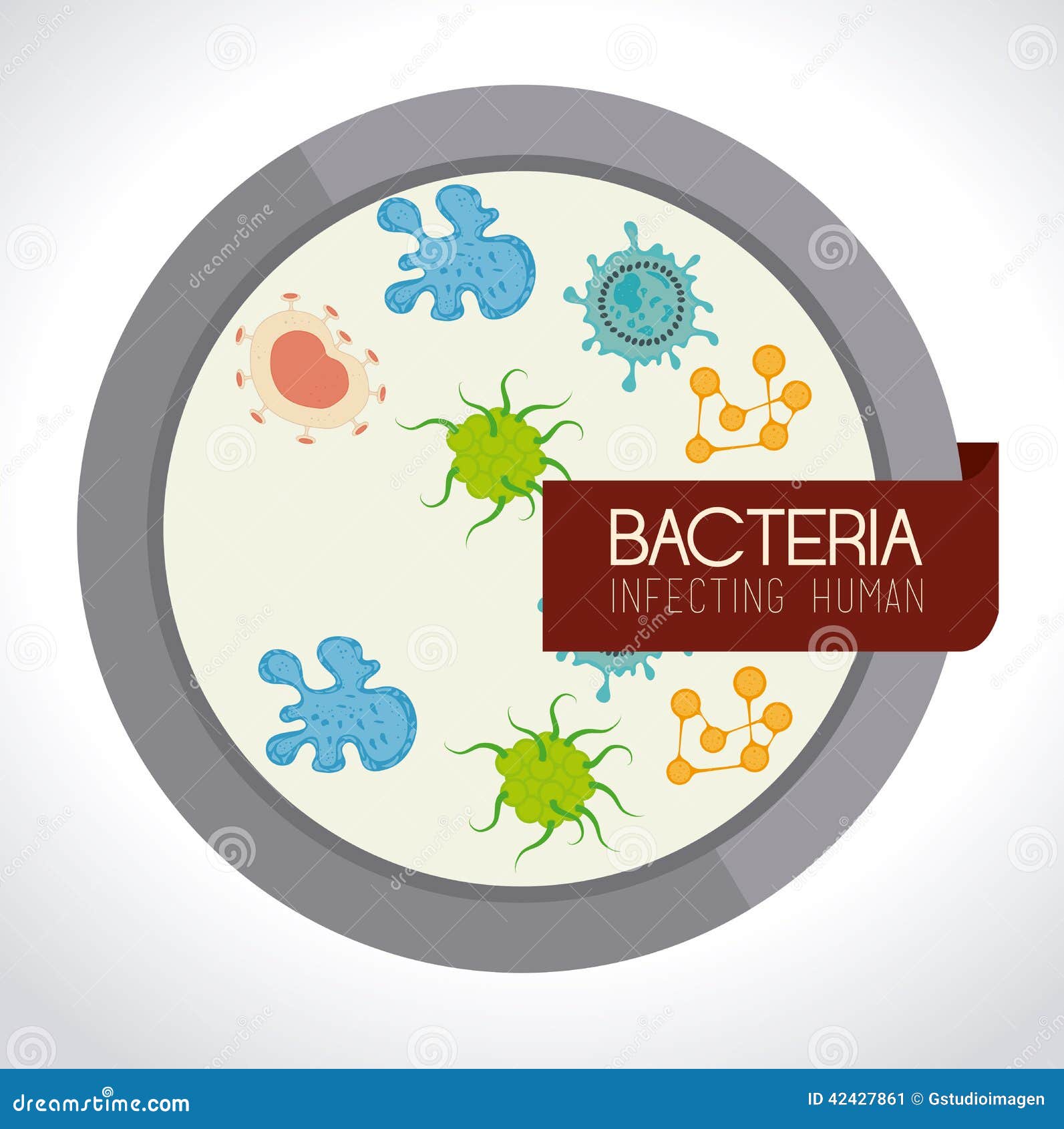 Bacteria design stock vector. Illustration of biology - 42427861