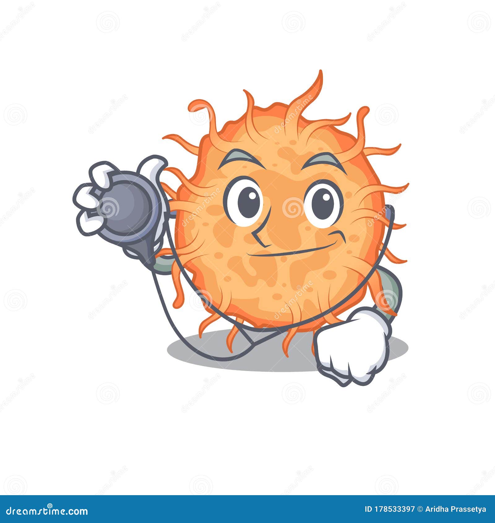 Bacteria Endospore in Doctor Cartoon Character with Tools Stock Vector ...