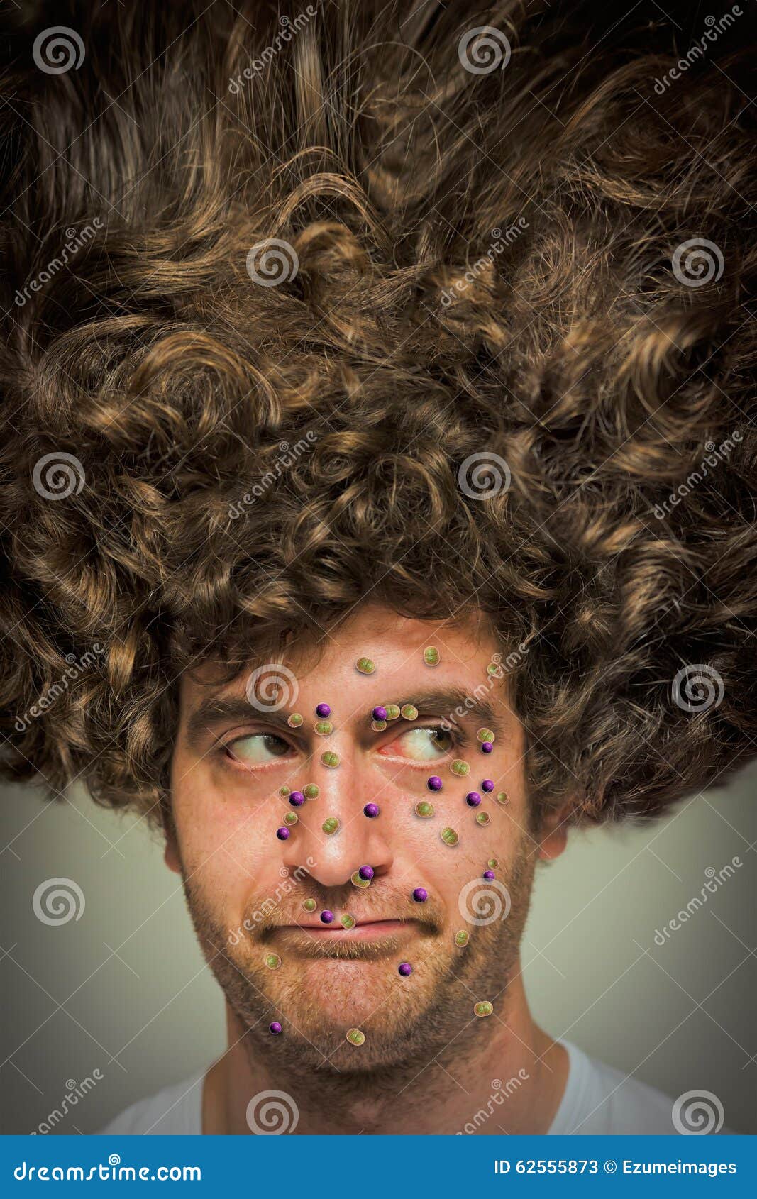 Bacteria Face Afro stock image. Image of dirty, organism - 62555873