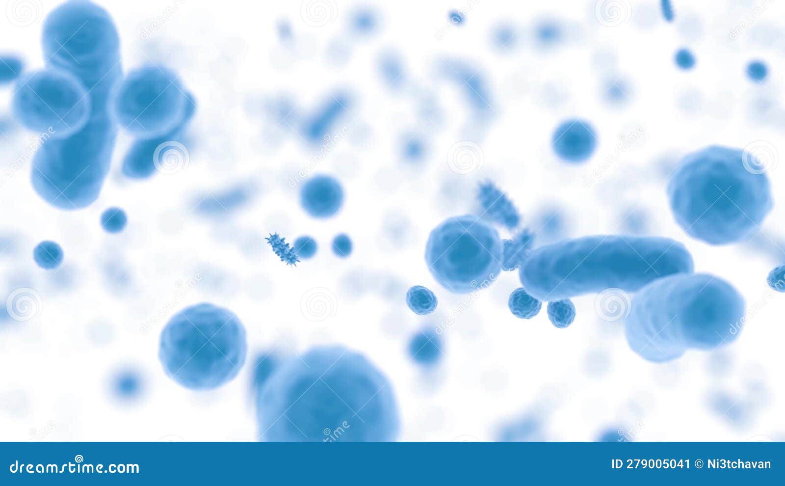 Bacteria Floating Under Microscope. 4K Stock Video - Video of disease ...