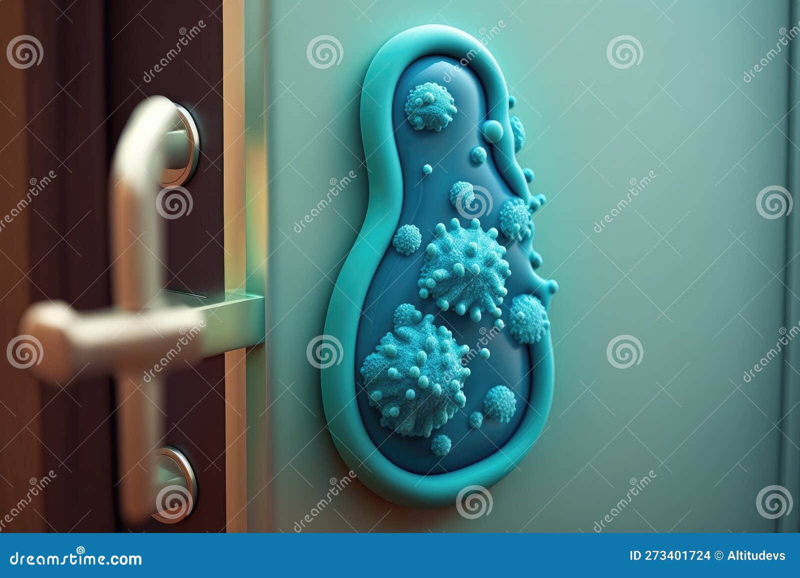 Bacteria in the Form of Slime on the Door Handle Stock Photo - Image of ...