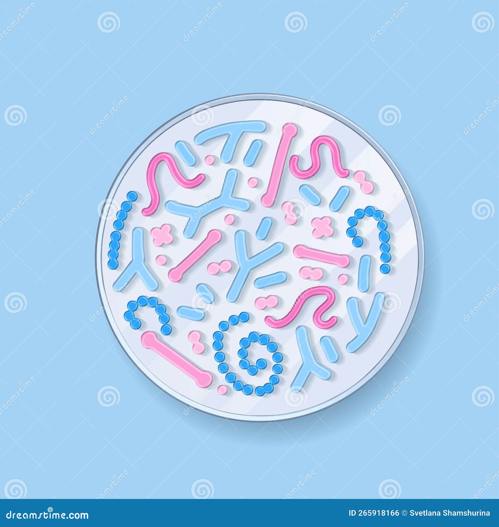 Render Of Microorganisms On An Egg, Representing Medical Studies And ...