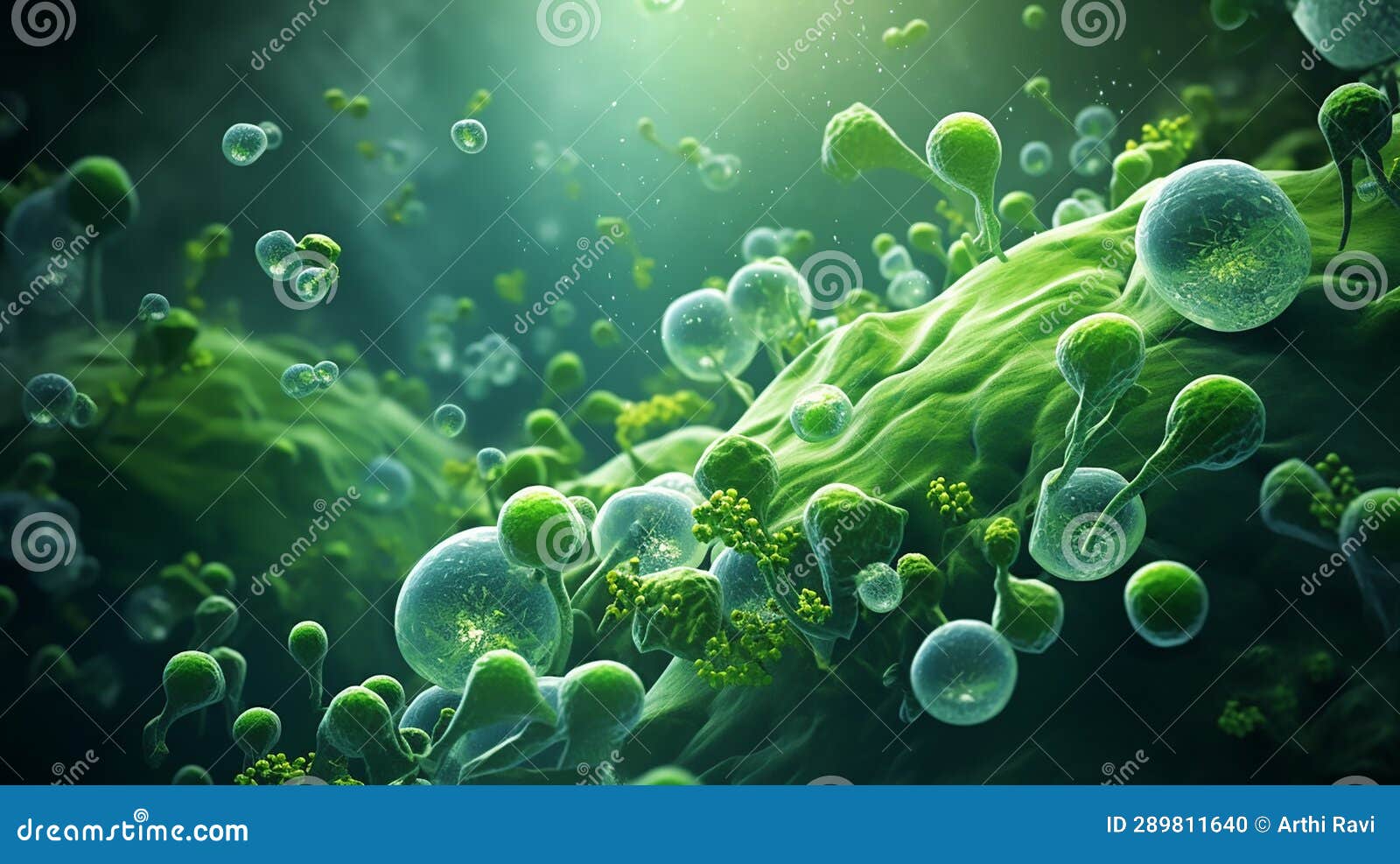 Bacteria in green colors stock illustration. Illustration of yellow ...