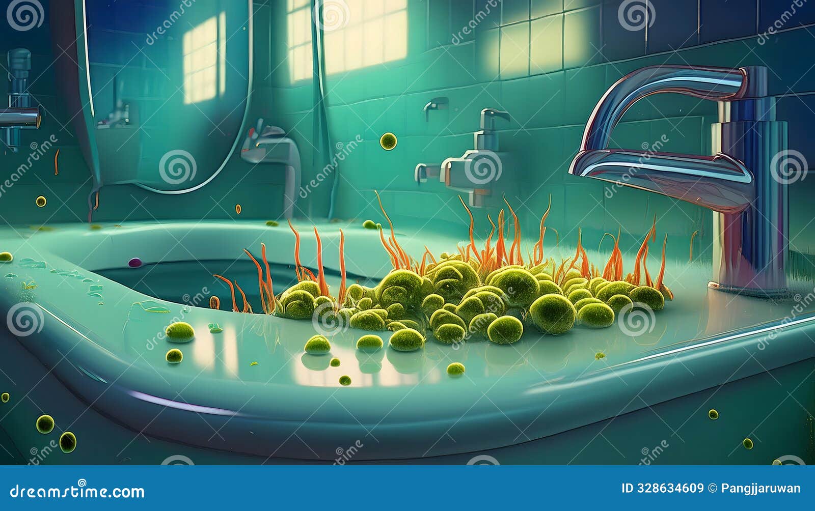 Bacteria Growing on the Surface of the Bathroom Pathogens, Bathroom ...
