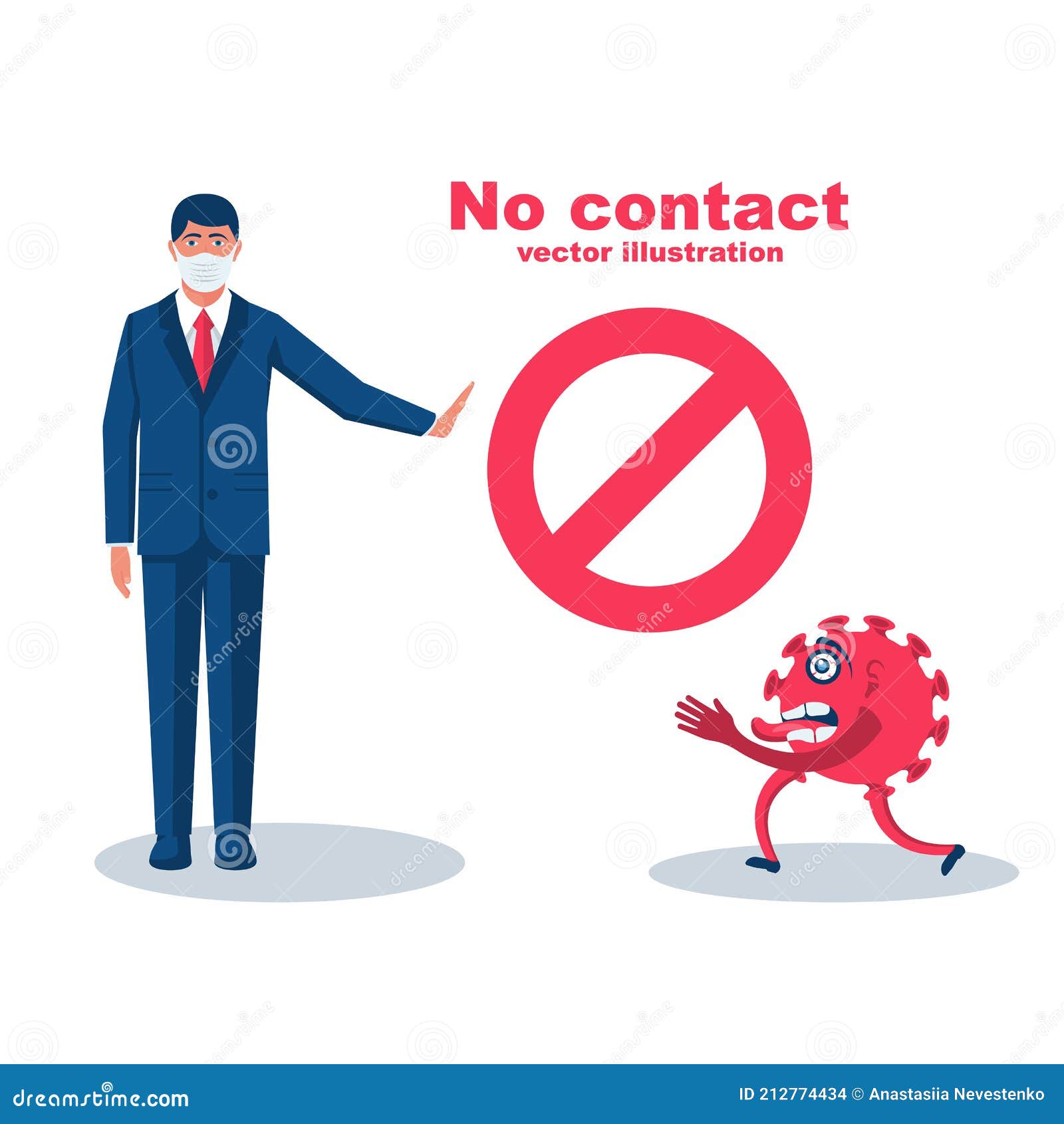 Bacteria on Hand. Coronavirus Transmitted through a Handshake Stock ...