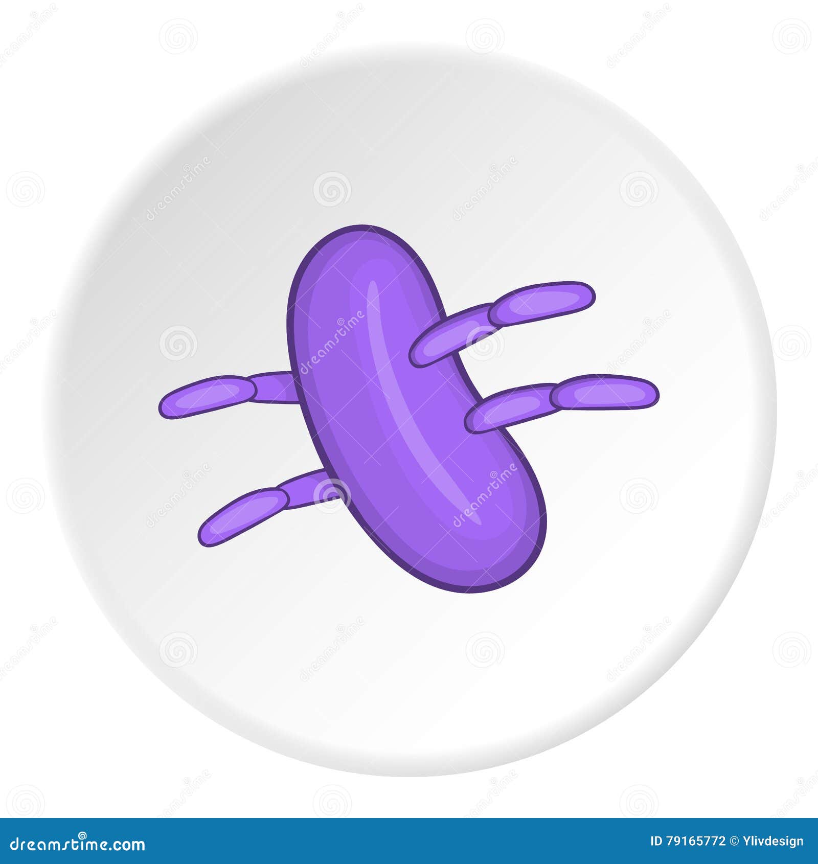 Bacteria Icon, Cartoon Style Stock Vector - Illustration of icon ...