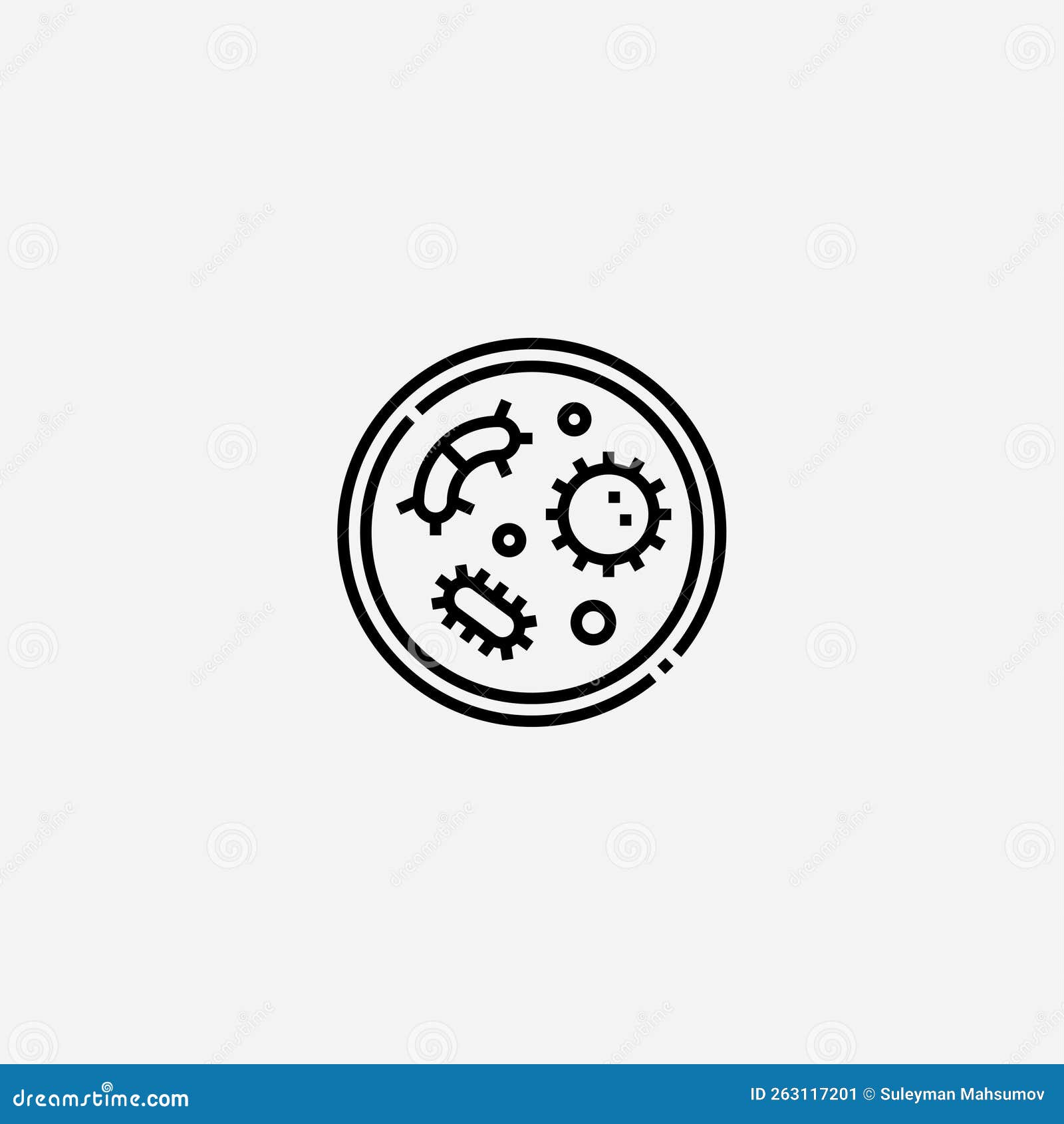 Bacteria Vector Icon Sign Symbol Stock Vector - Illustration of ...