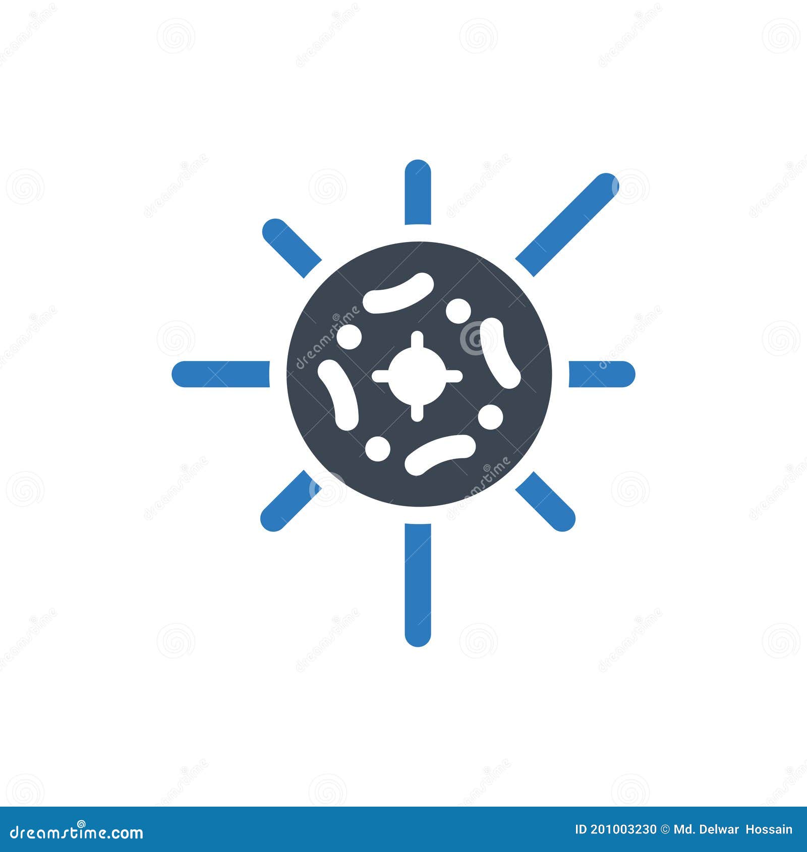Bacteria Icon. Simple Vector Graphics Stock Vector - Illustration of ...
