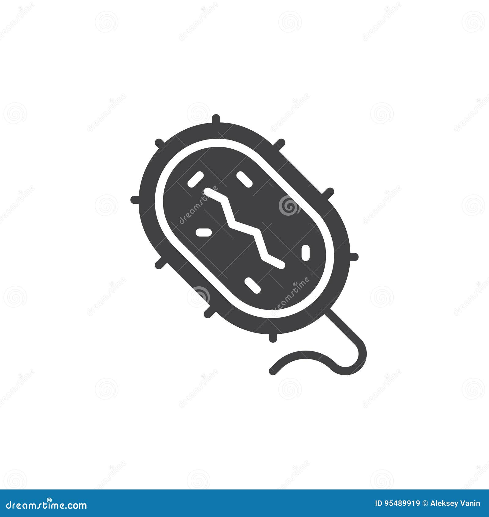 Bacteria Icon Vector, Filled Flat Sign, Solid Pictogram Isolated on ...