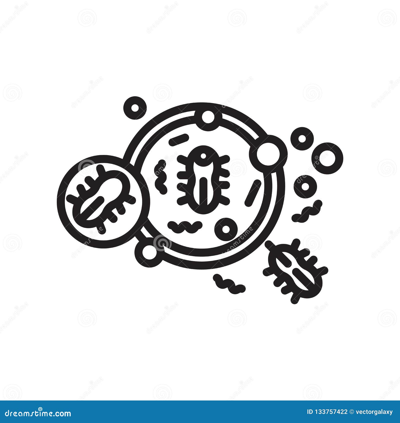 Bacteria Icon Vector Isolated on White Background, Bacteria Sign Stock ...