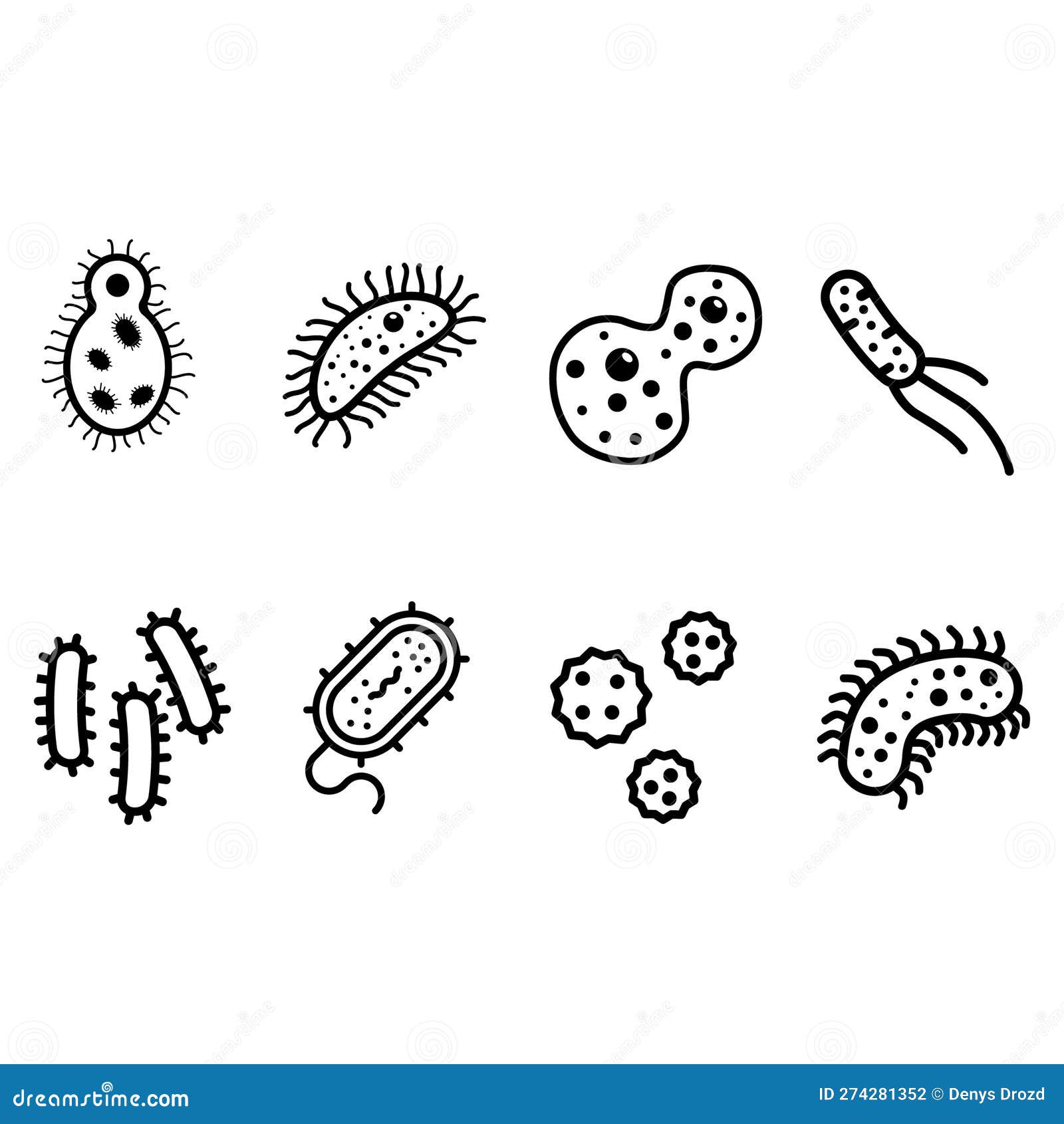 Bacteria Icon Vector Set. Virus Illustration Sign Collection. Microbe ... Bacteria Icon Vector Set. Virus Illustration Sign Collection. Microbe ...