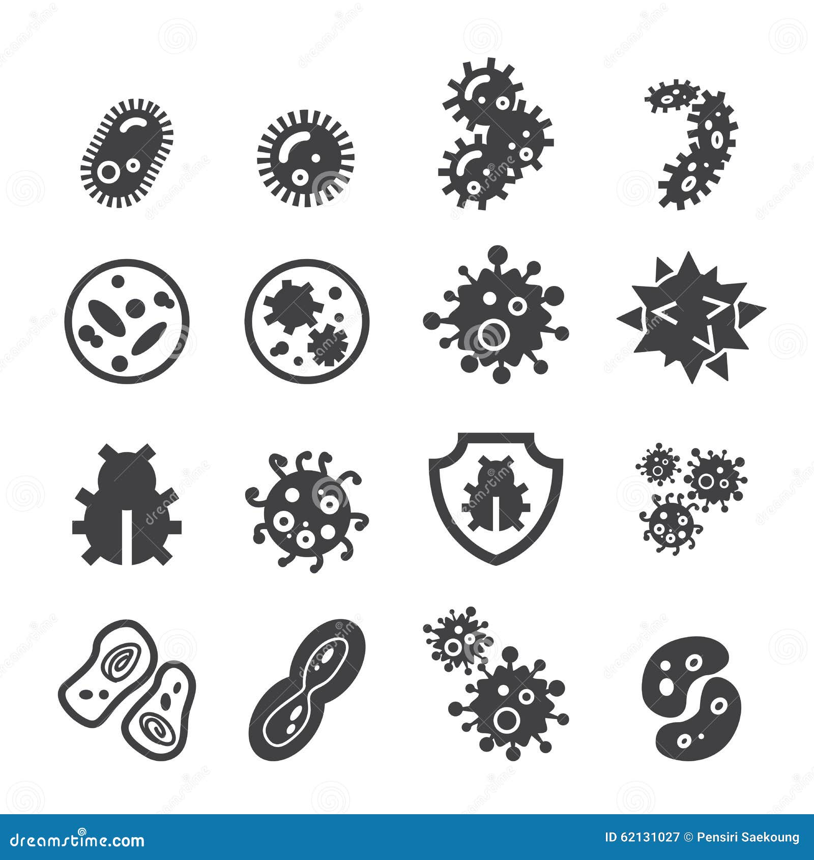 Bacteria icon stock vector. Illustration of duster, oraganism - 62131027