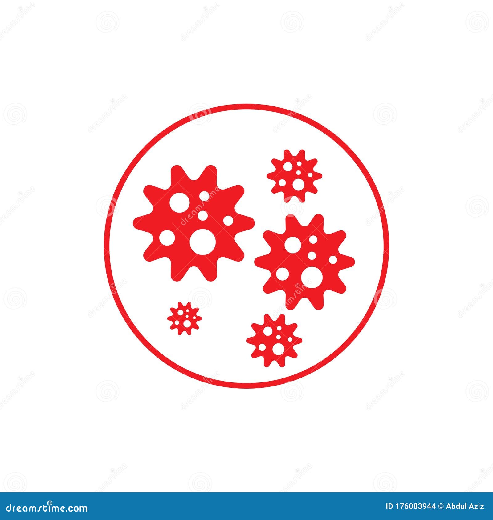 Bacteria Illustration Logo Vector Stock Vector - Illustration of immune ...