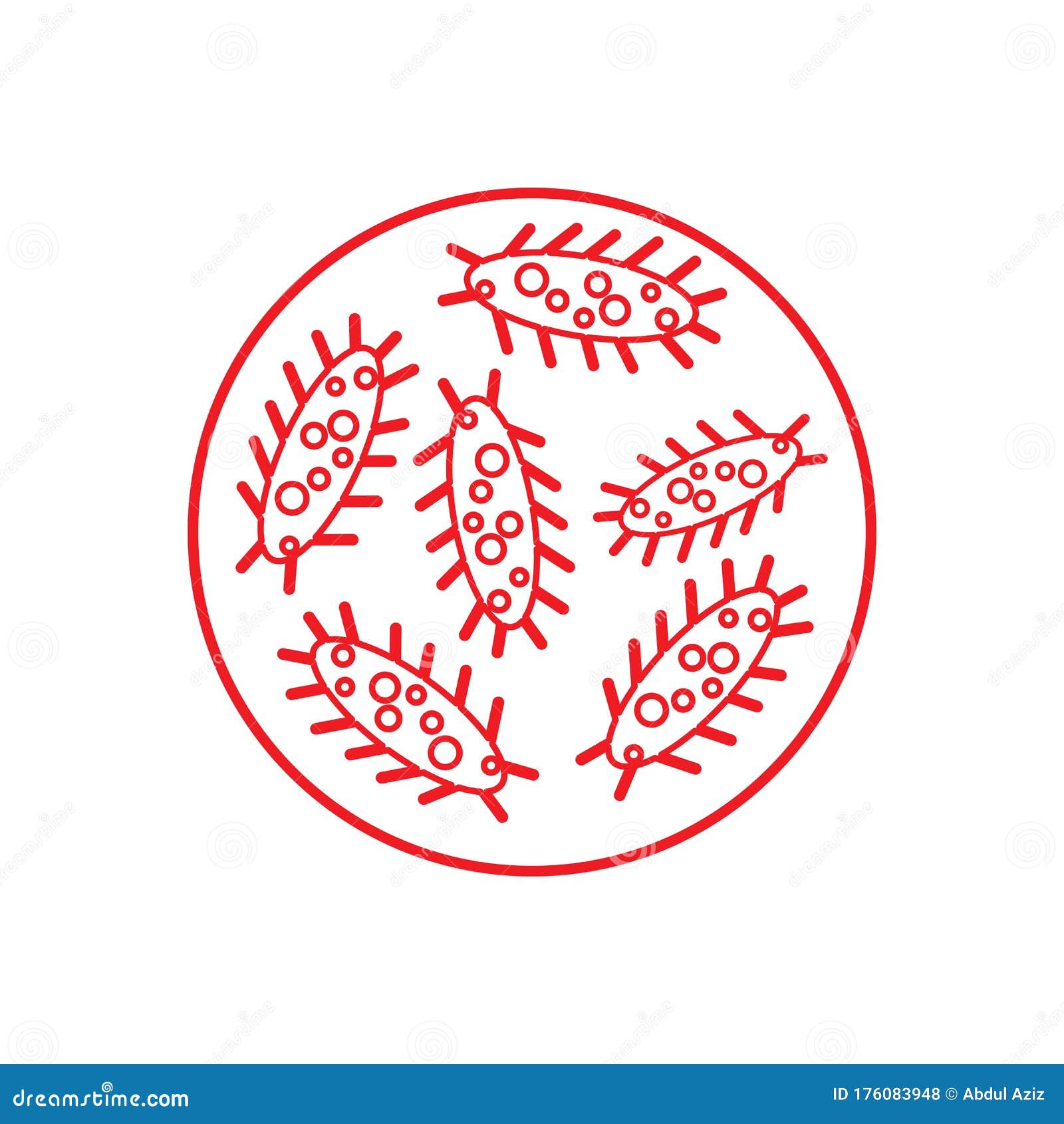 Bacteria Illustration Logo Vector Stock Vector - Illustration of sign ...