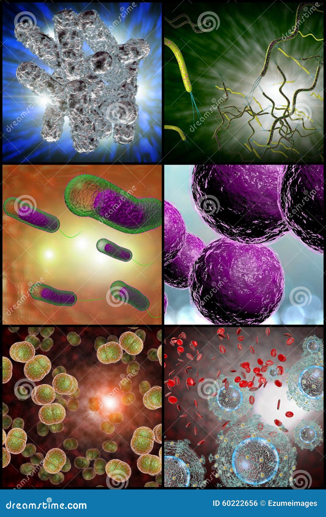 Bacteria Infection Collage stock illustration. Illustration of ecoli ...
