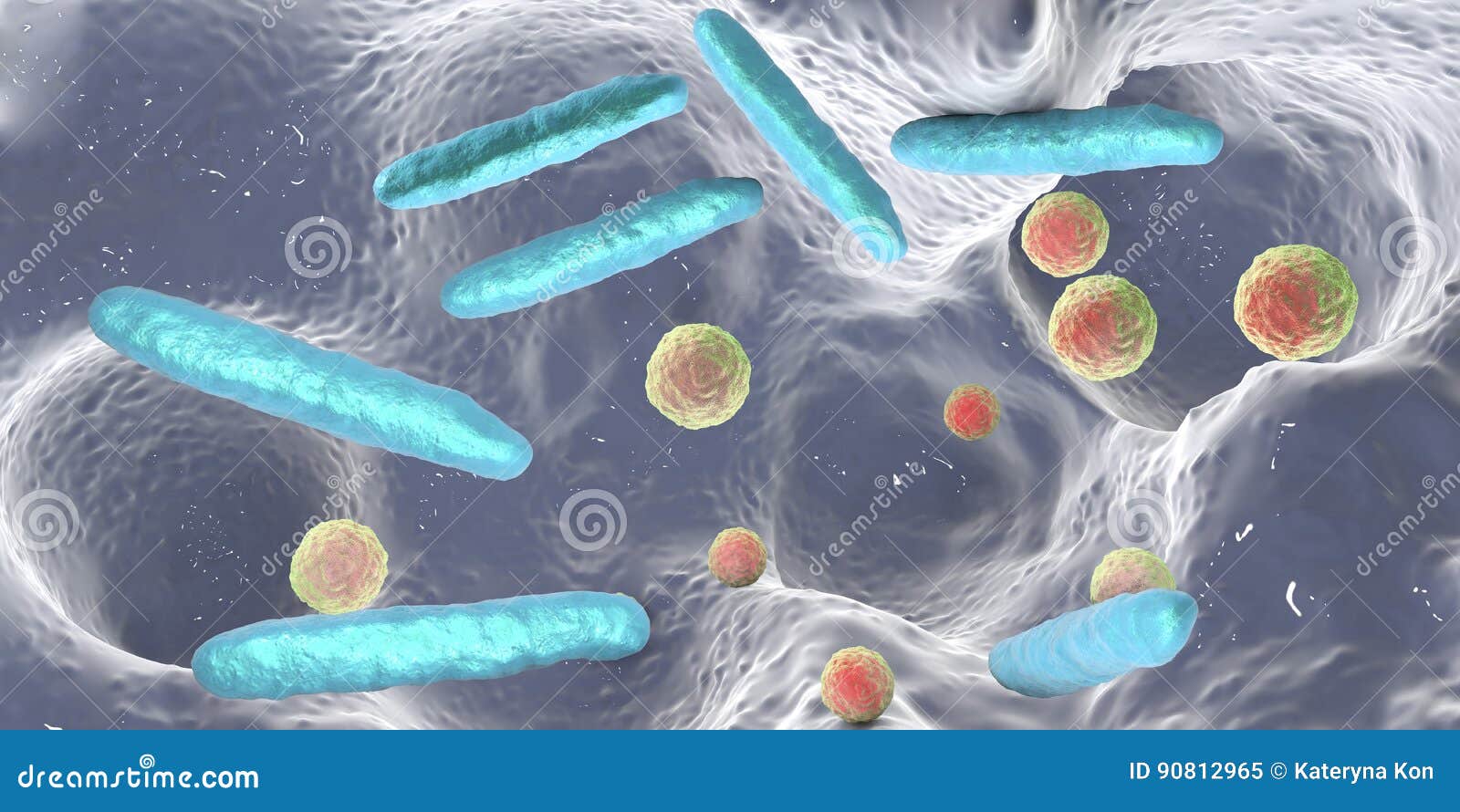 Bacteria Inside Dental Cavity Stock Illustration - Illustration of ...