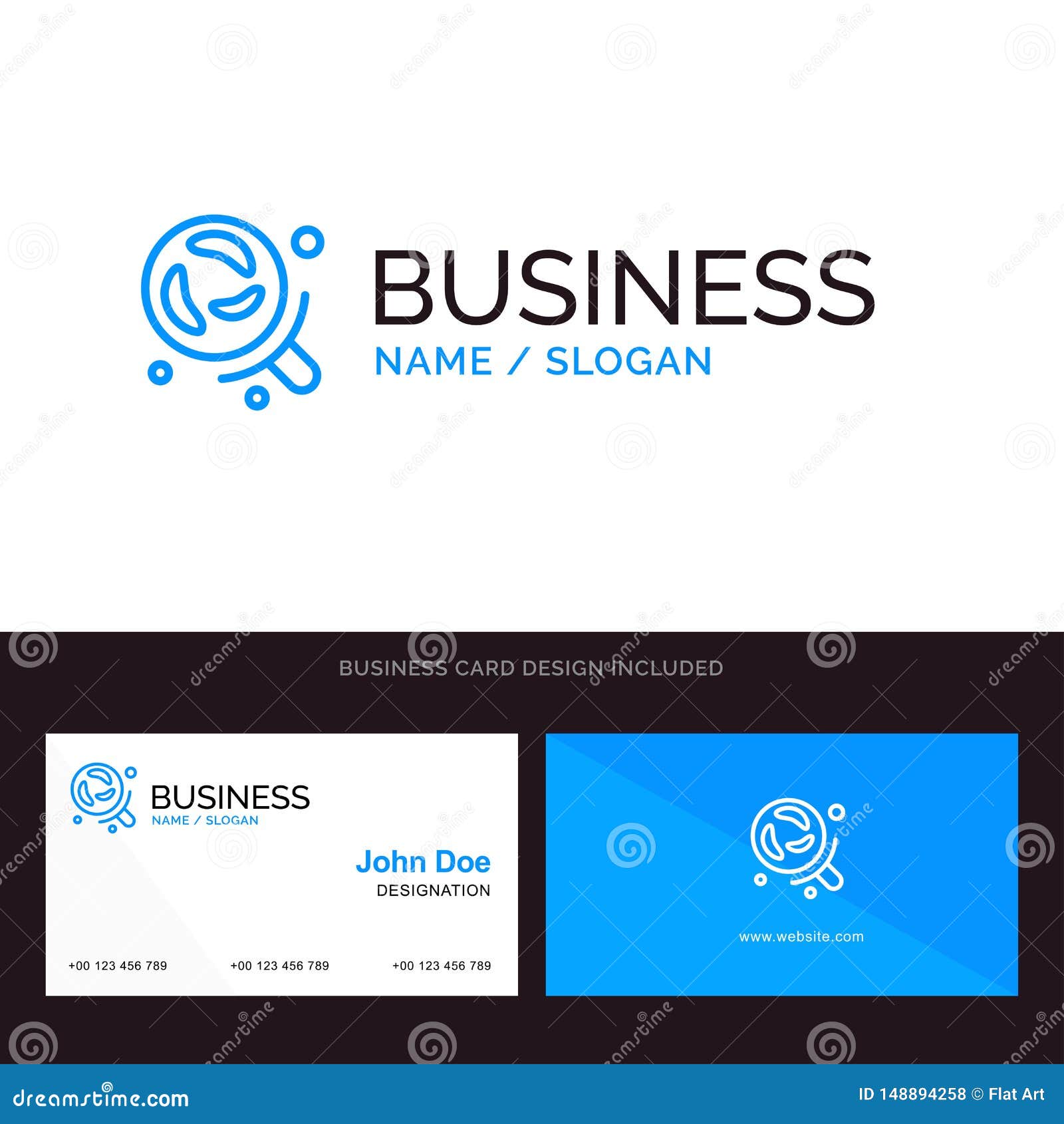 Bacteria, Laboratory, Research, Science Blue Business Logo and Business ...