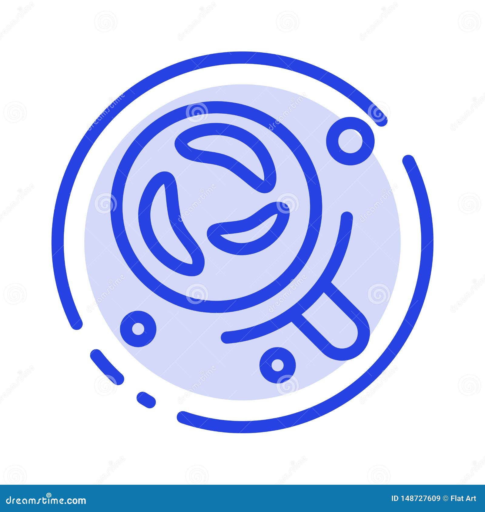 Bacteria, Laboratory, Research, Science Blue Dotted Line Line Icon ...