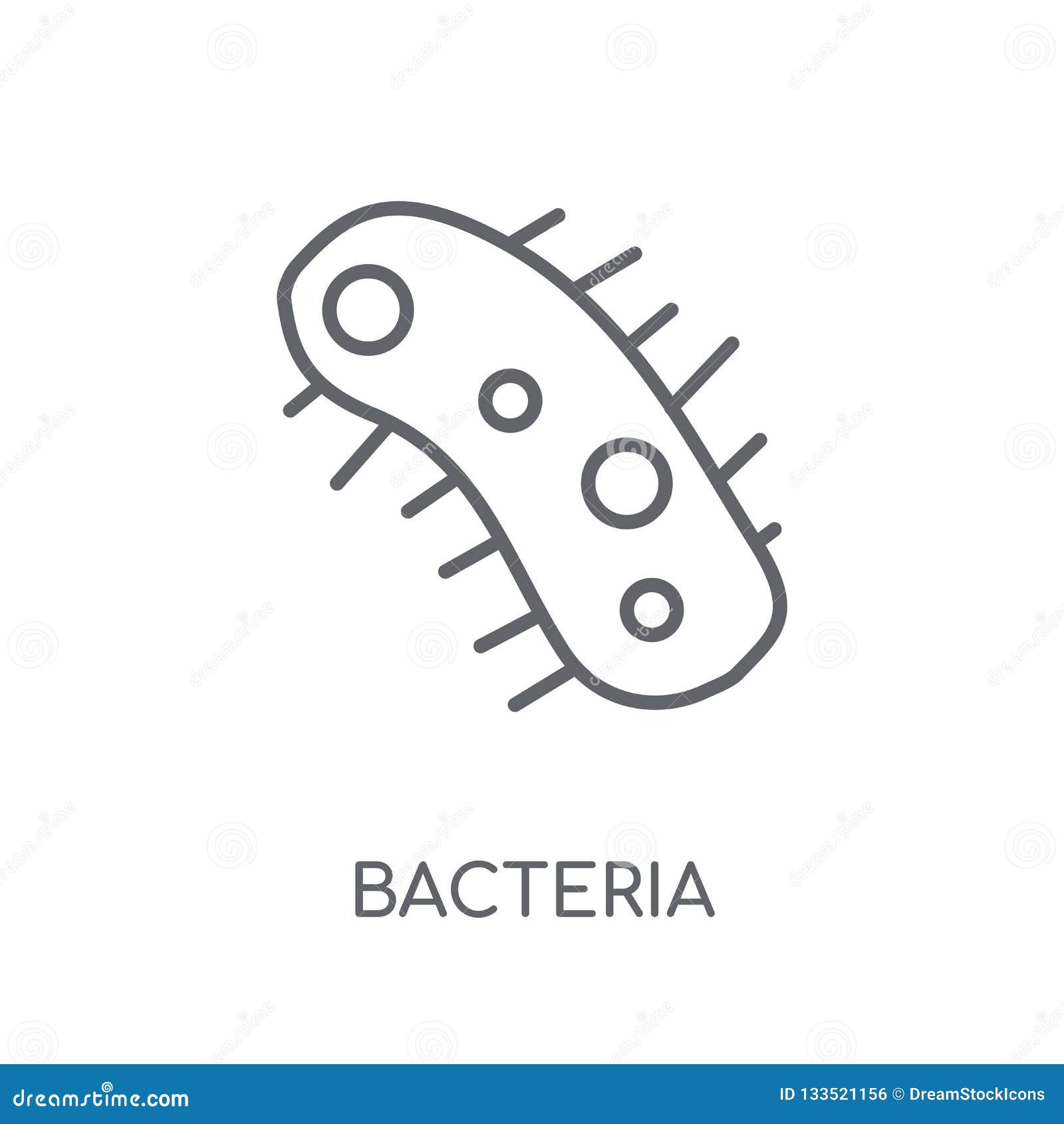 Bacteria Linear Icon. Modern Outline Bacteria Logo Concept on Wh Stock ...