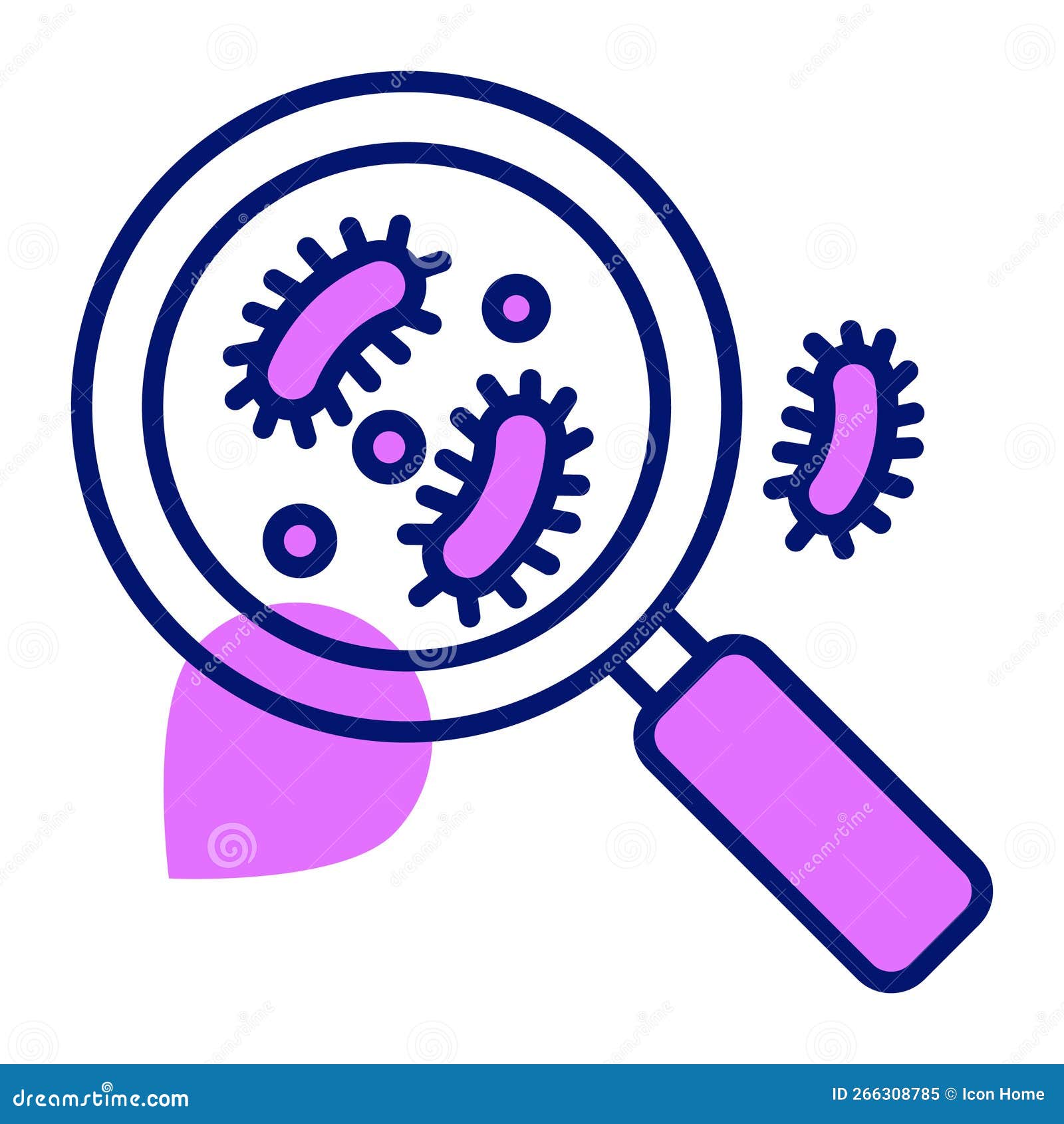Bacteria with Magnifier Vector, Well Design Icon of Virus Scan Stock ... Bacteria with Magnifier Vector, Well Design Icon of Virus Scan Stock ...