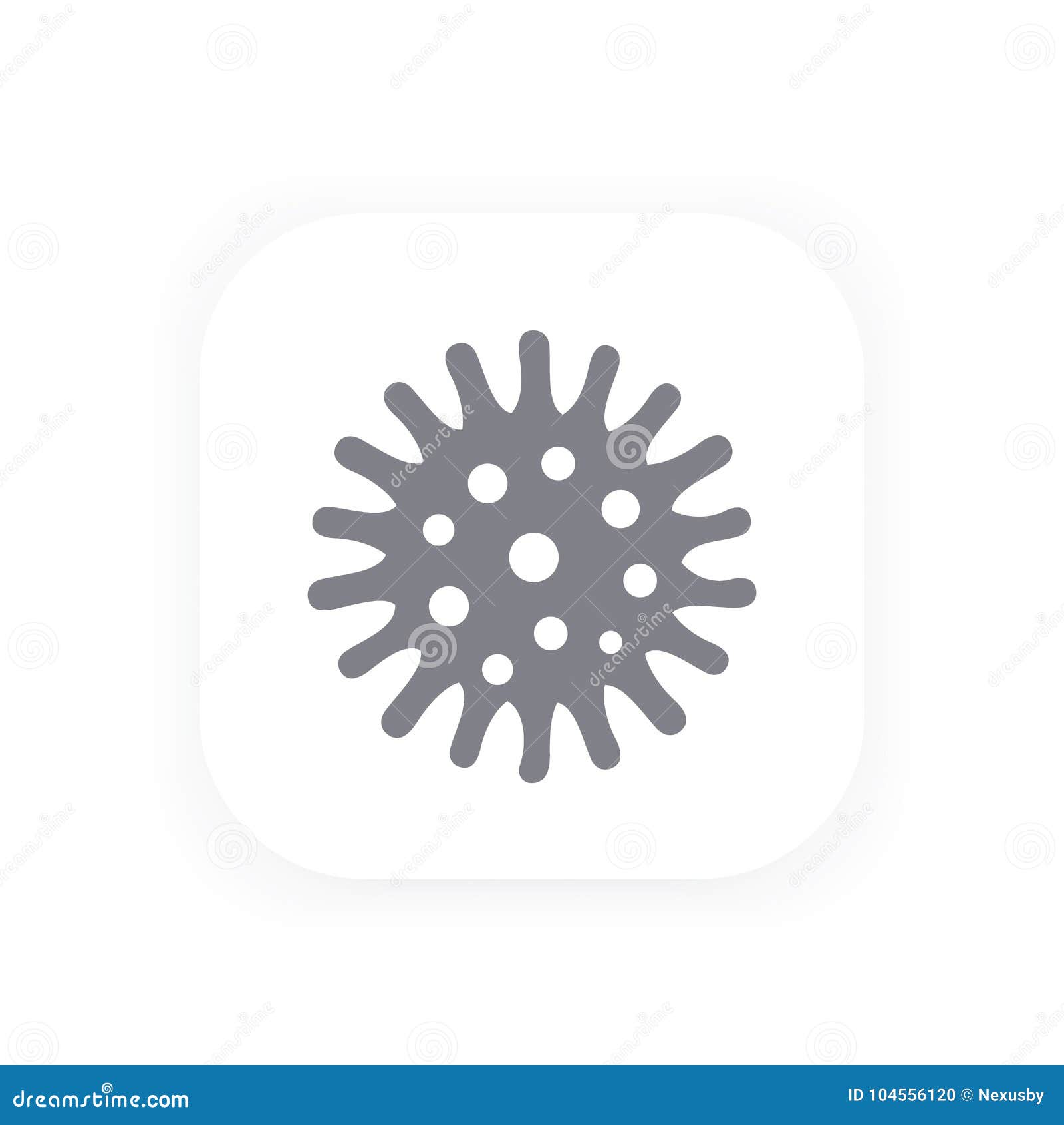Bacteria, microbe icon stock vector. Illustration of technology - 104556120