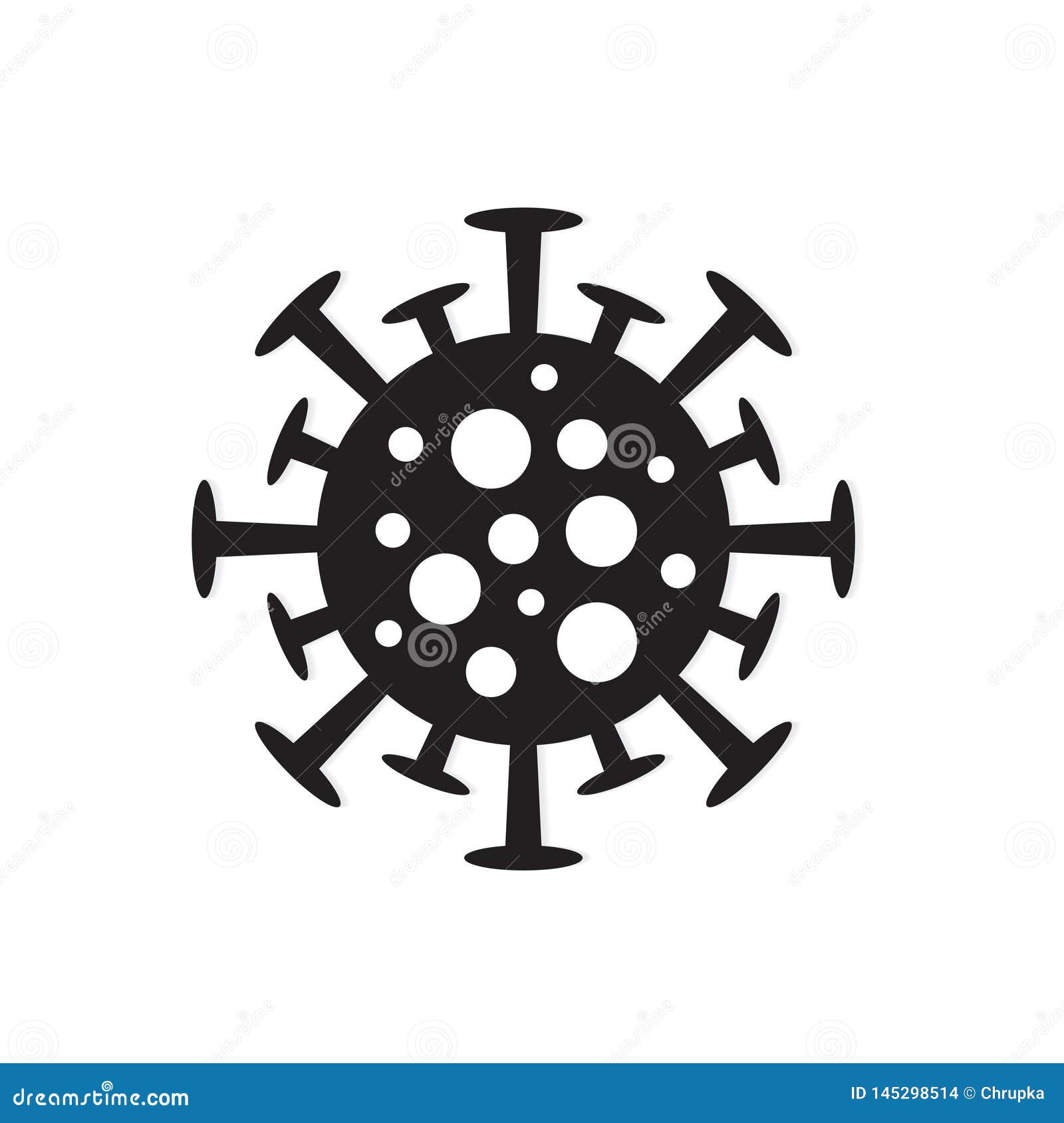 Bacteria, microbe icon stock vector. Illustration of care - 145298514