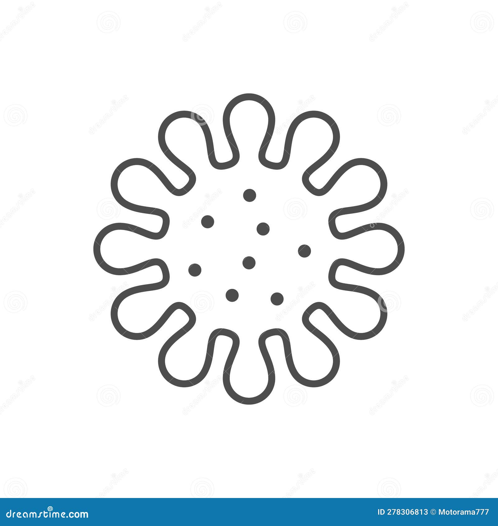 Bacteria or Microbe Line Icon Stock Vector - Illustration of virus ...
