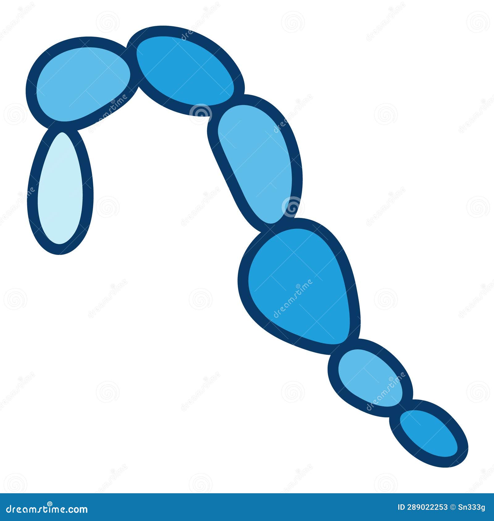 Bacteria Microbe Vector Concept Blue Icon or Sign Stock Vector ...
