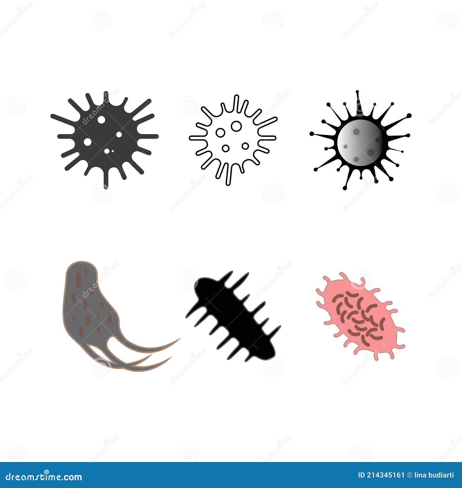 Bacteria,microbes icon stock vector. Illustration of germ - 214345161