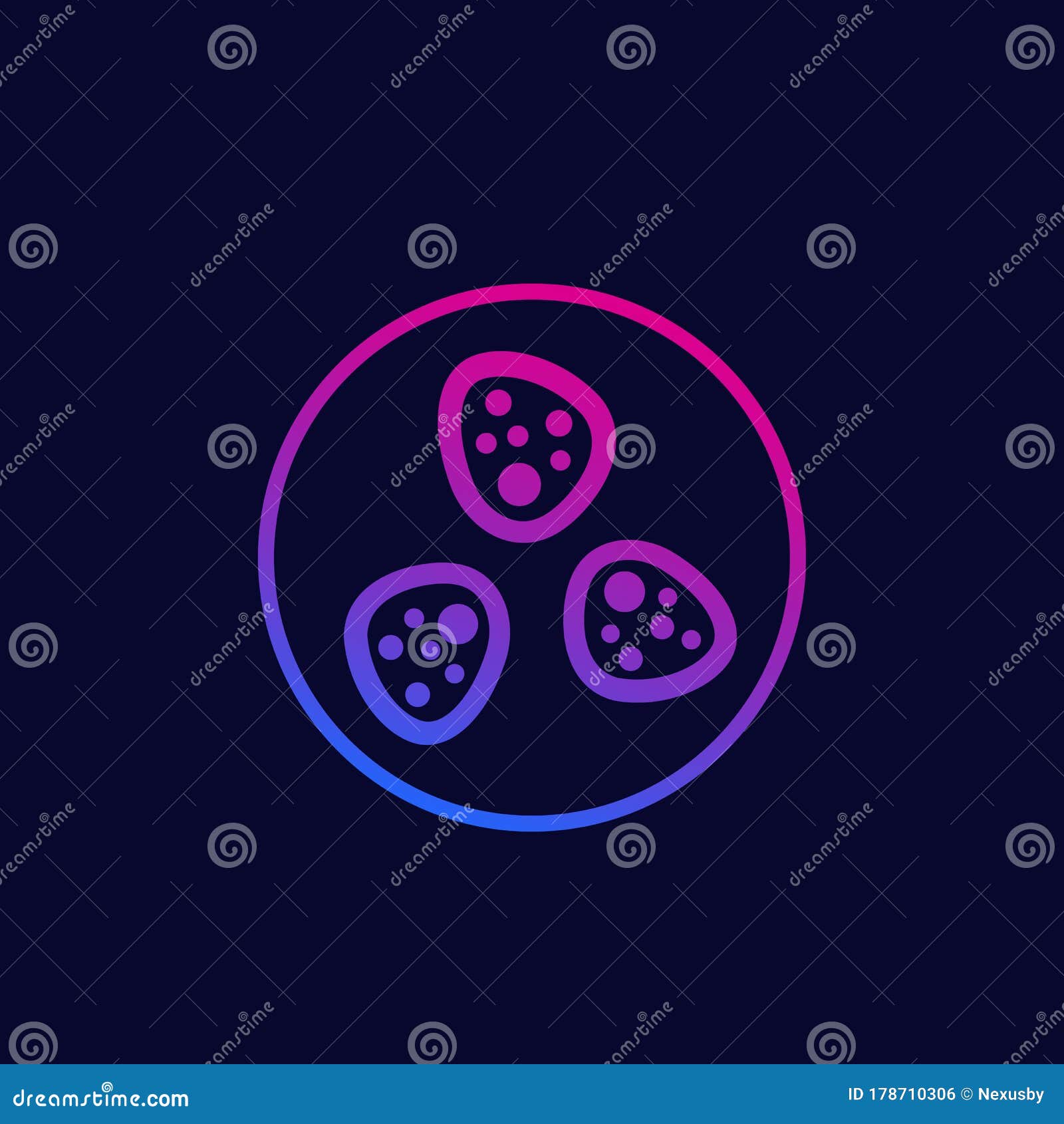 Bacteria, Microbes Icon, Vector Stock Vector - Illustration of ...