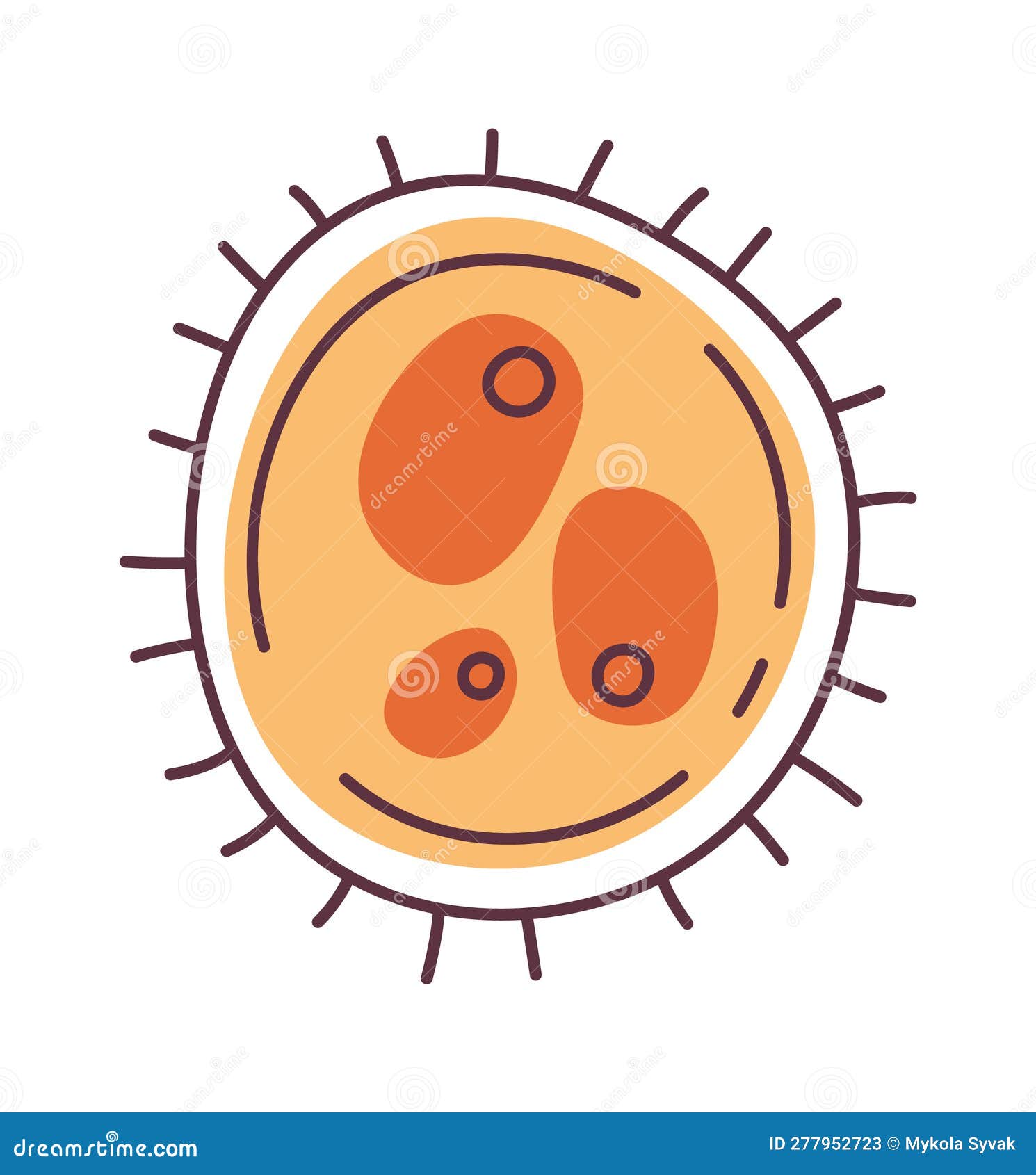 Bacteria Microbes Icon stock vector. Illustration of microbe - 277952723