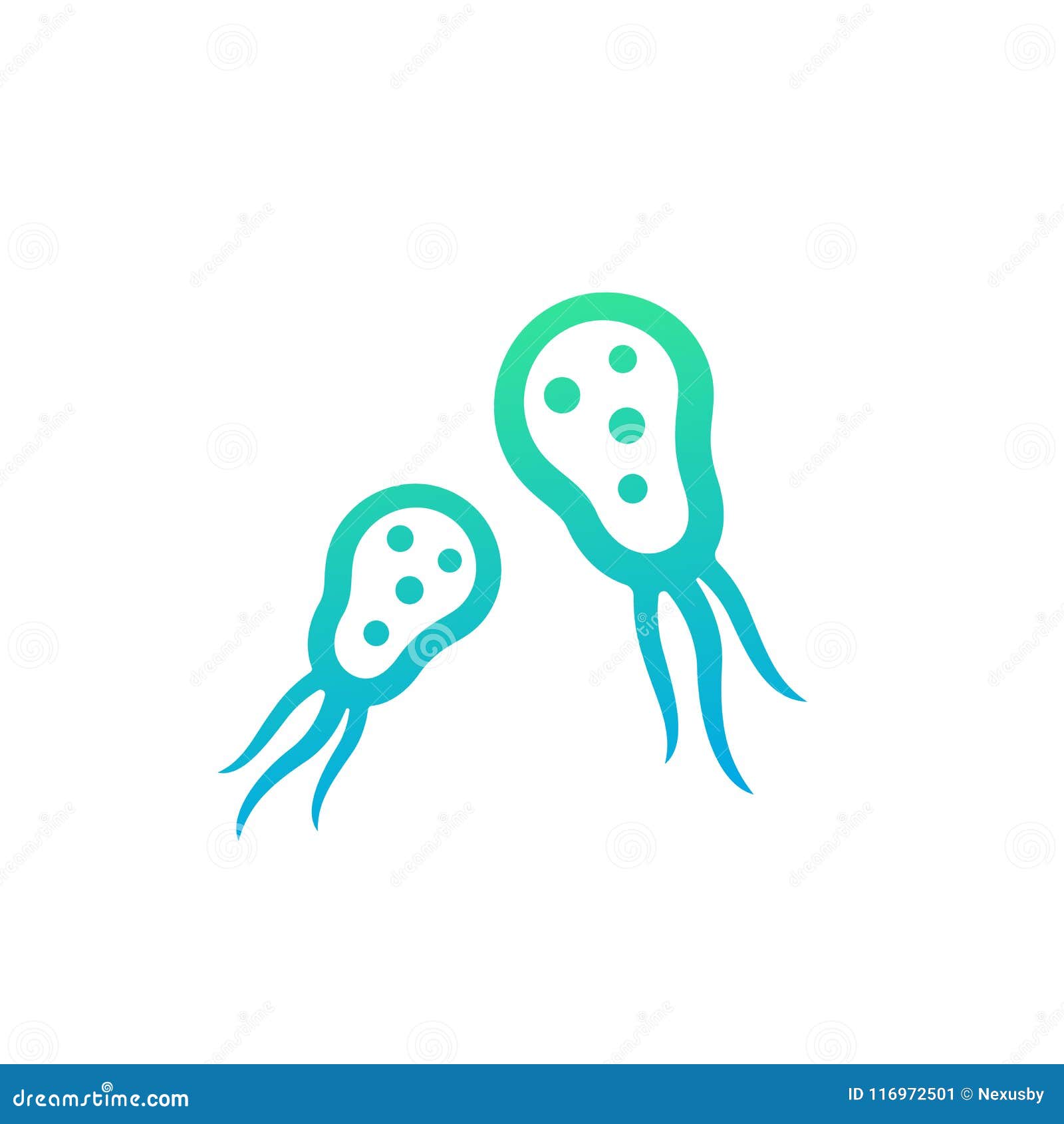 Bacteria, Microbes Vector Illustration Stock Vector - Illustration of ...