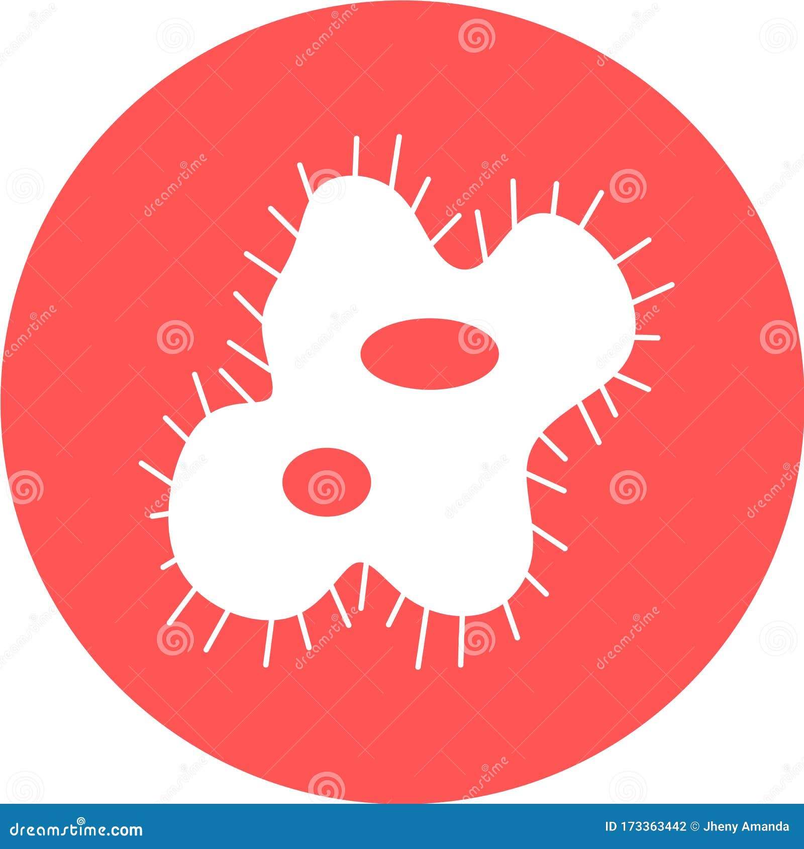 Bacteria, Microbes and Virus, Sign and Symbols in Flat Design Health ...