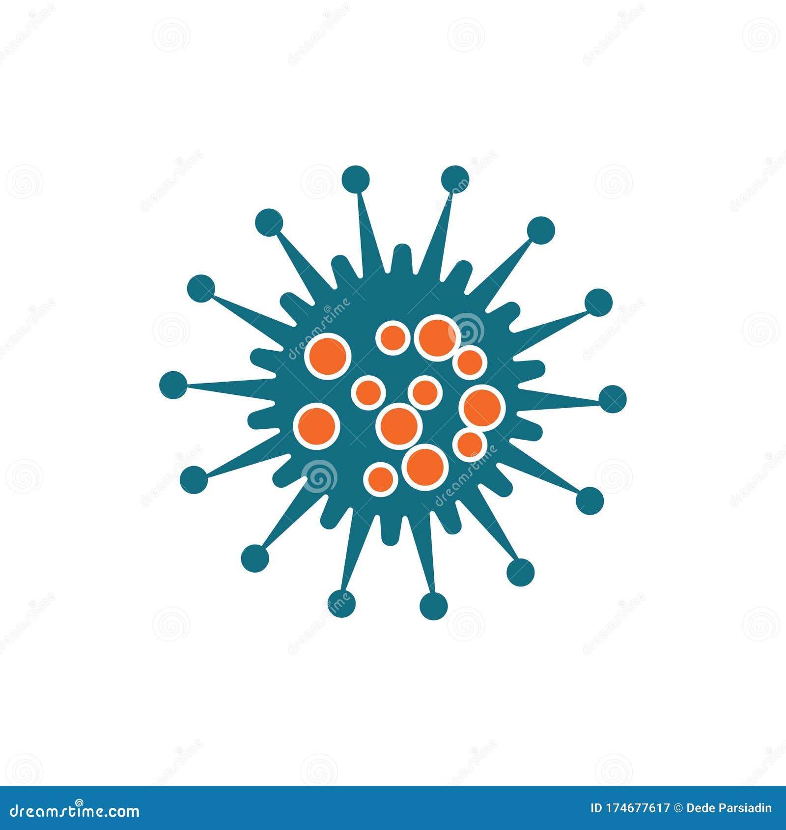 Bacteria, Microbes and Viruses Logo Vector Icon Illustration Design ...