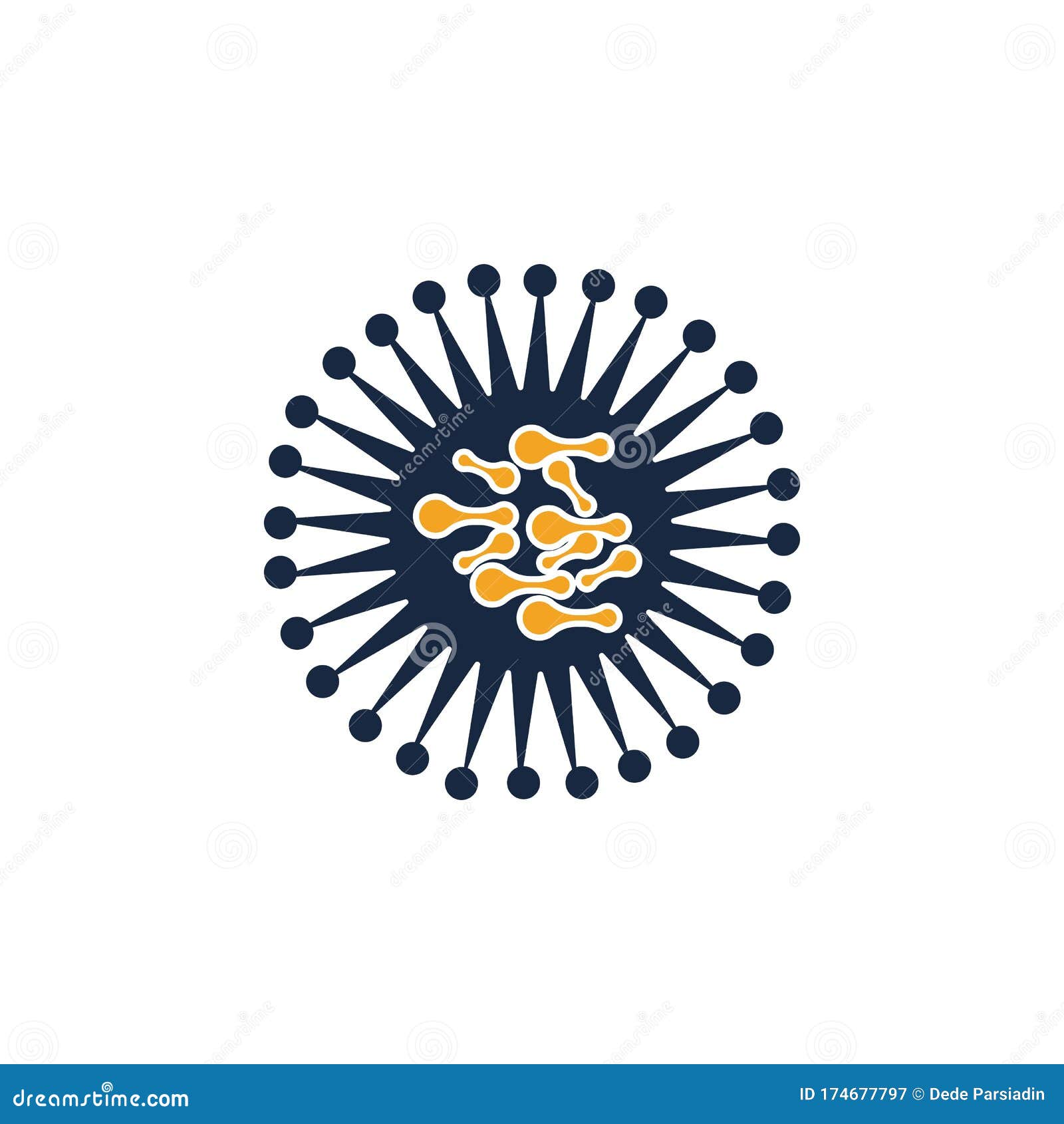 Bacteria, Microbes and Viruses Logo Vector Icon Illustration Design ...