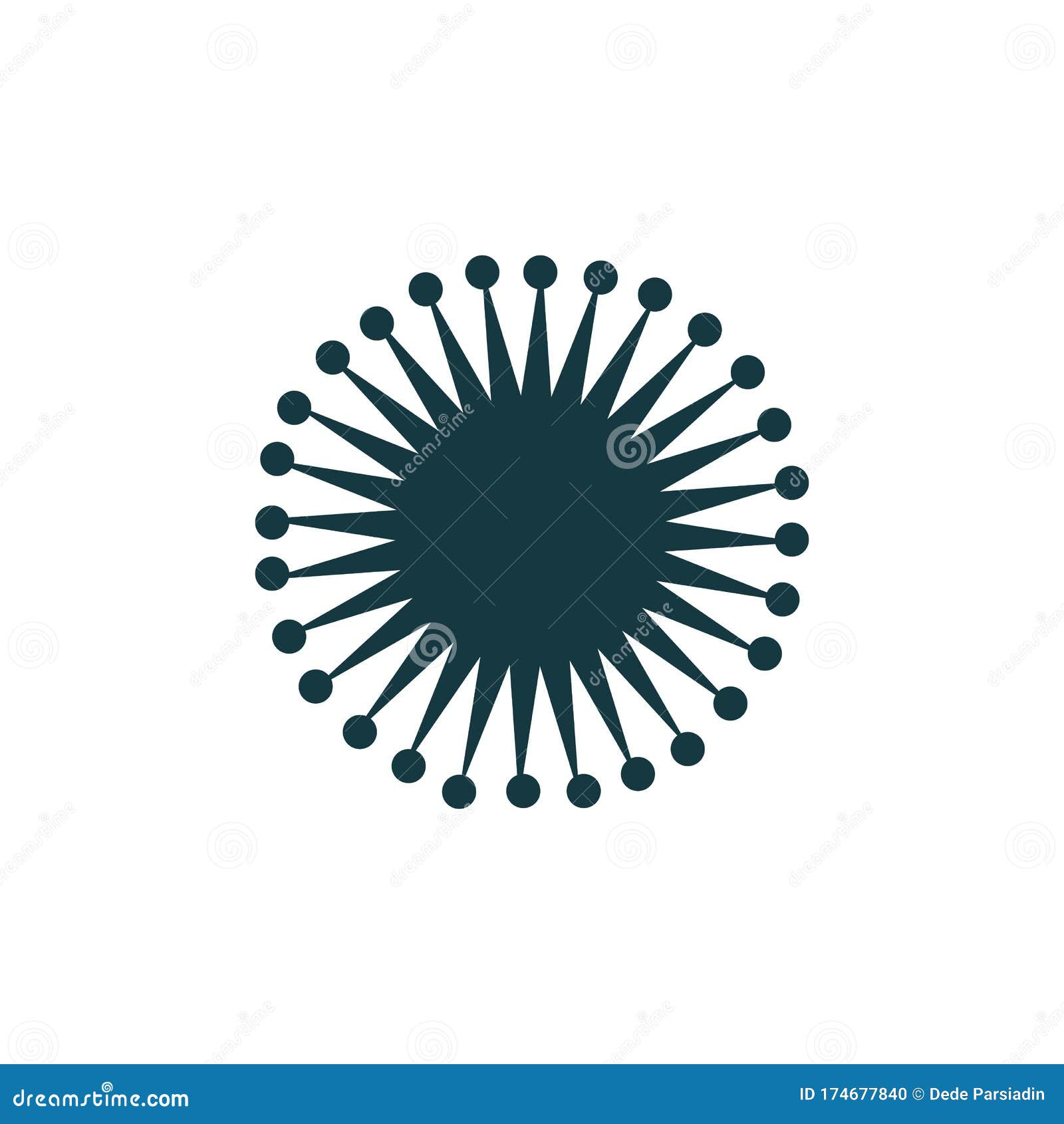 Bacteria, Microbes and Viruses Logo Vector Icon Illustration Design ...