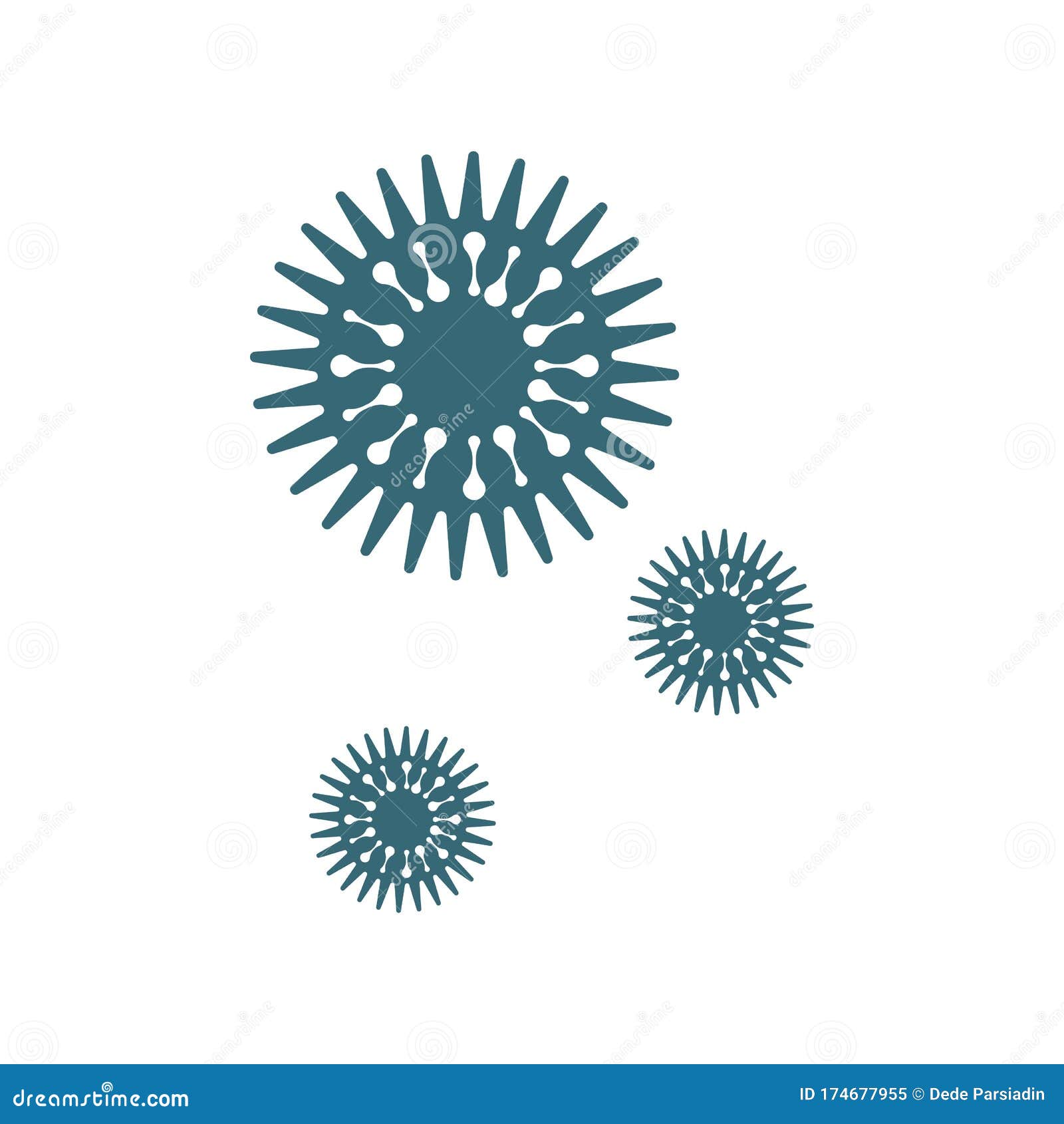 Bacteria, Microbes and Viruses Logo Vector Icon Illustration Design ...