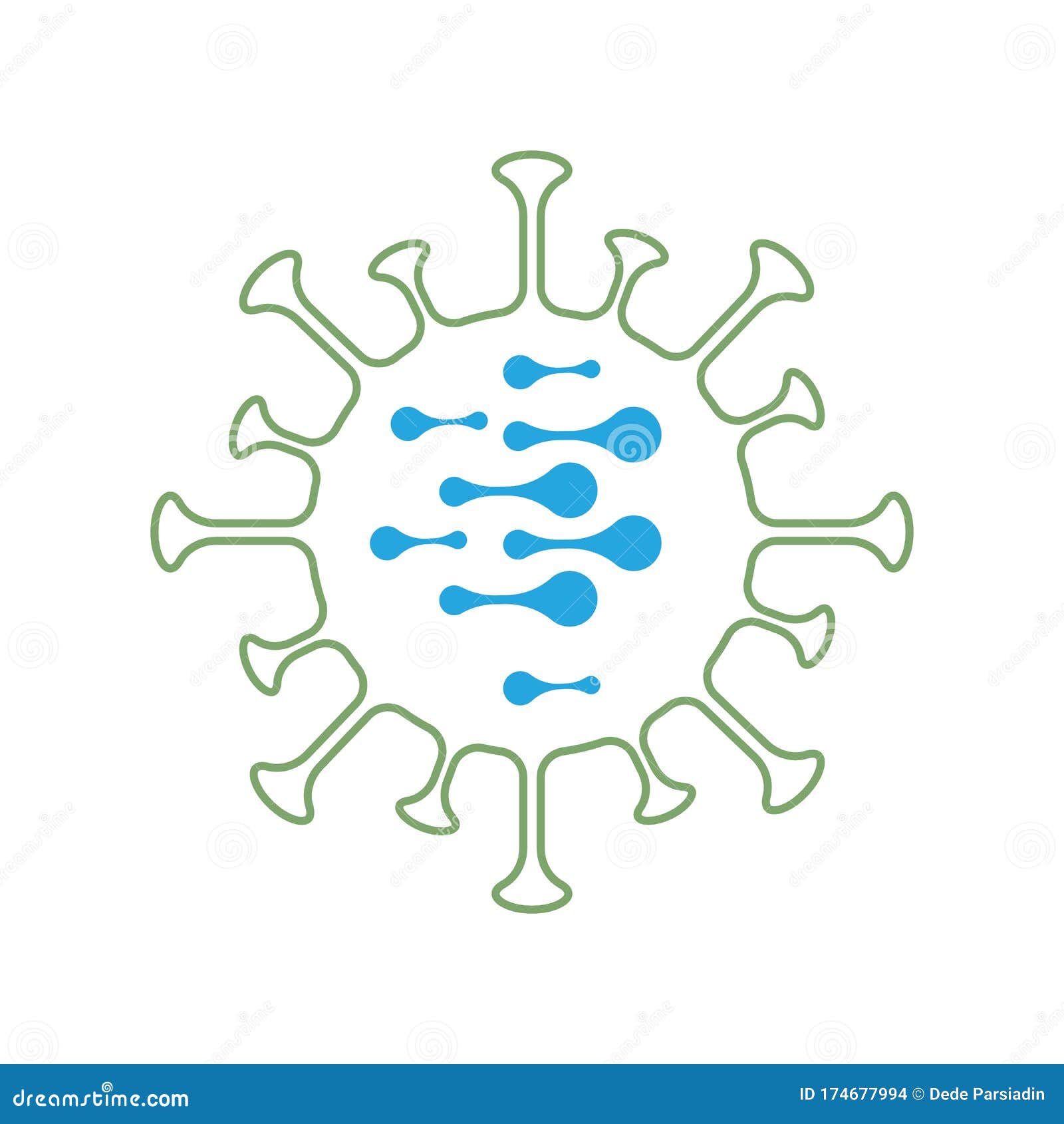 Bacteria, Microbes and Viruses Logo Vector Icon Illustration Design ...