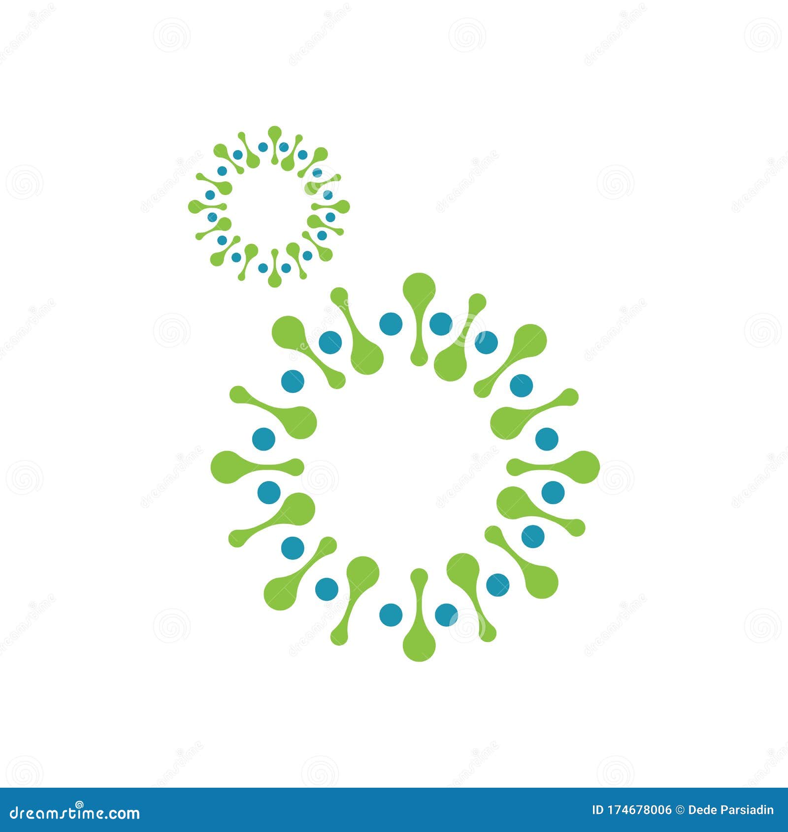 Bacteria, Microbes and Viruses Logo Vector Icon Illustration Design ...