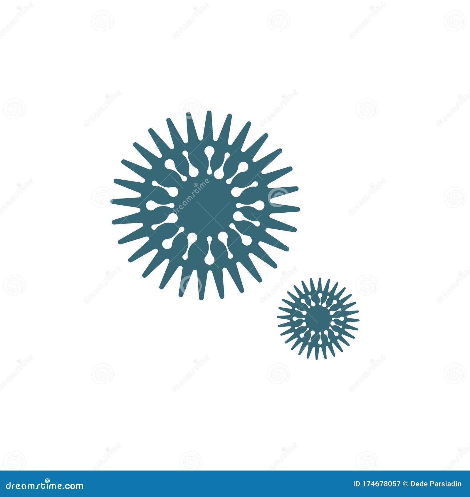 Bacteria, Microbes and Viruses Logo Vector Icon Illustration Design ...
