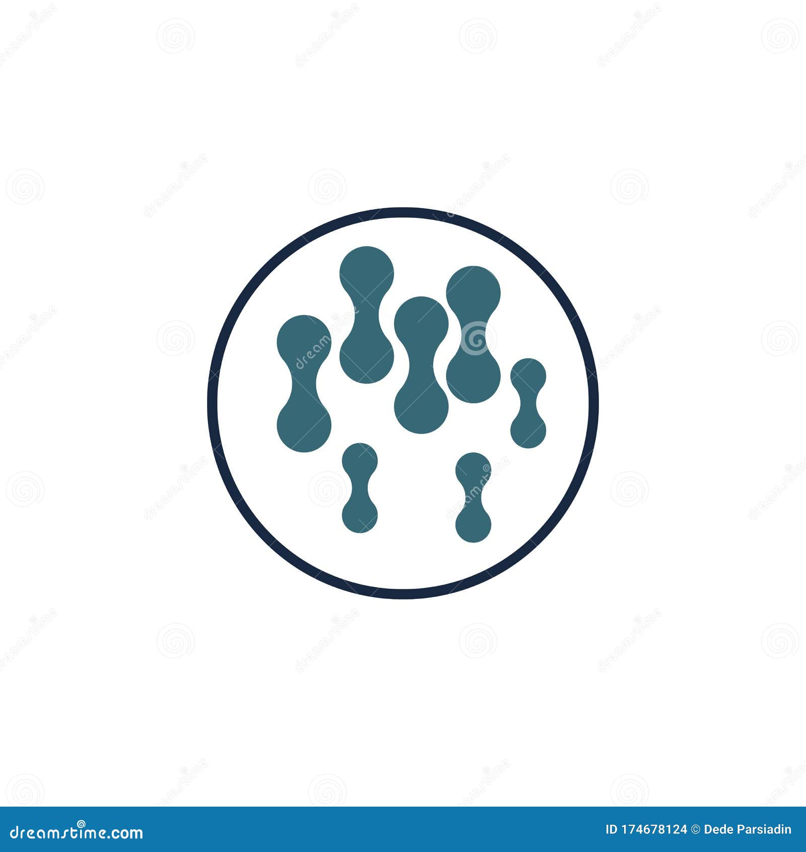 Bacteria, Microbes and Viruses Logo Vector Icon Illustration Design ...